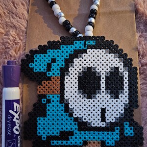 Shy Guy teal Super Mario Bros. Perler With Beads - Etsy