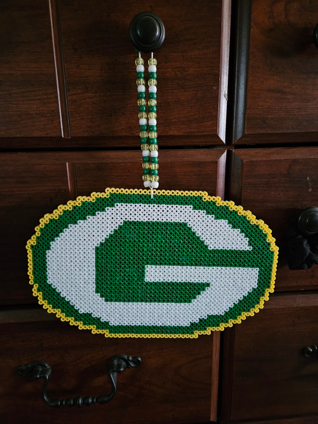 Green Bay Packer Logo With Beads - Etsy