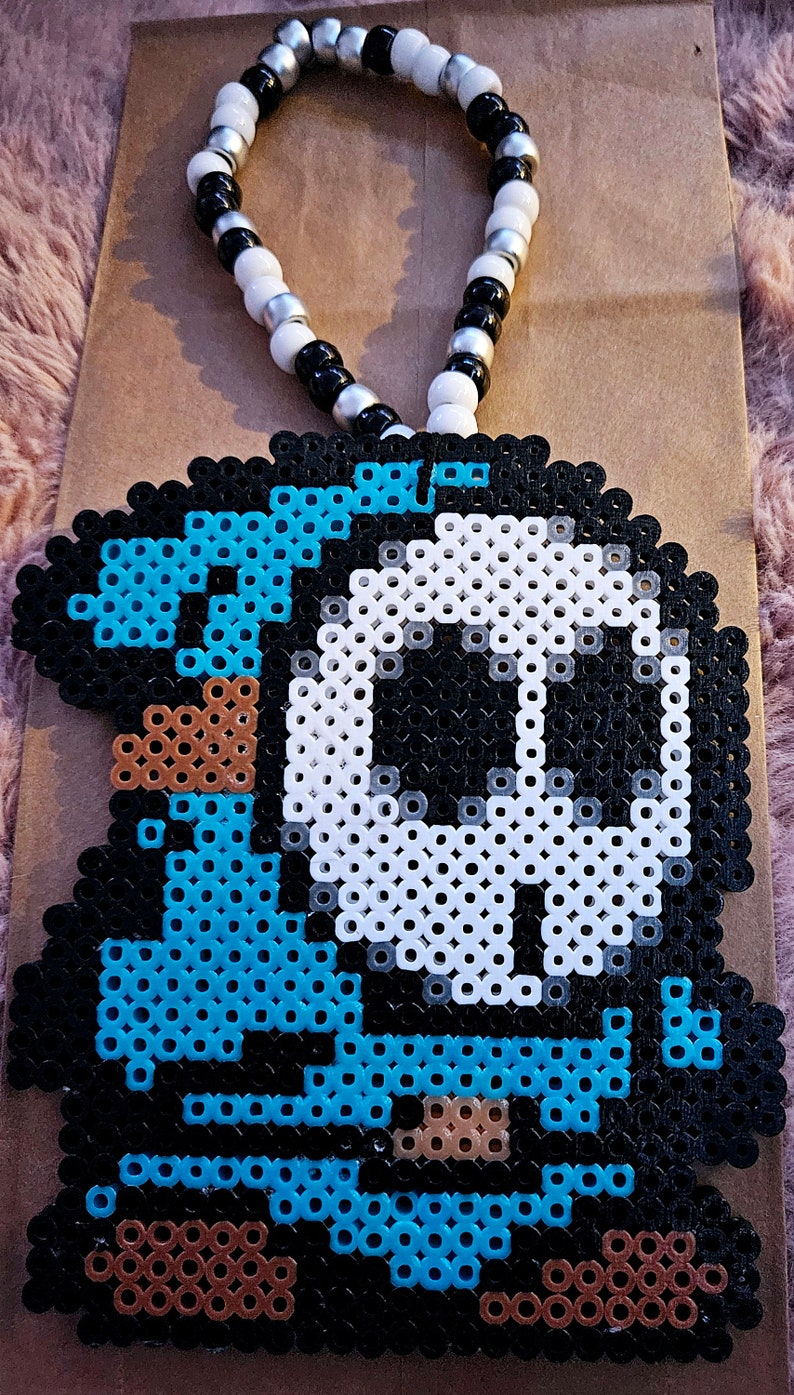 Shy Guy teal Super Mario Bros. Perler With Beads - Etsy