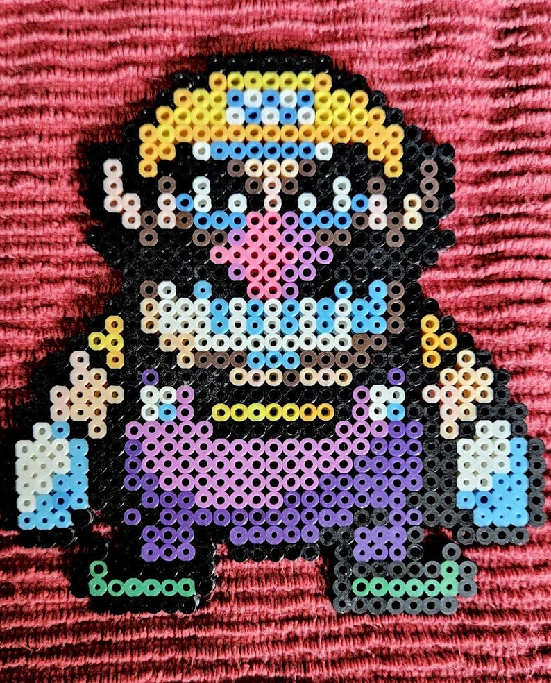 Wario Perler Magnet - Etsy