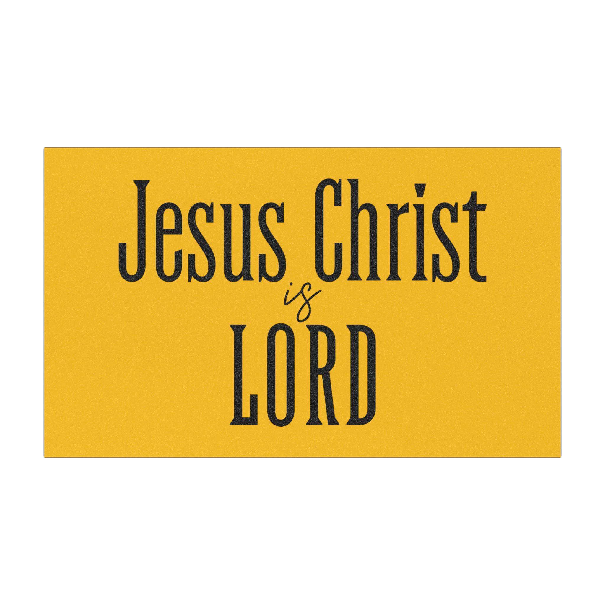 Jesus Christ is Lord - Christian Car Magnet - Yellow - Etsy