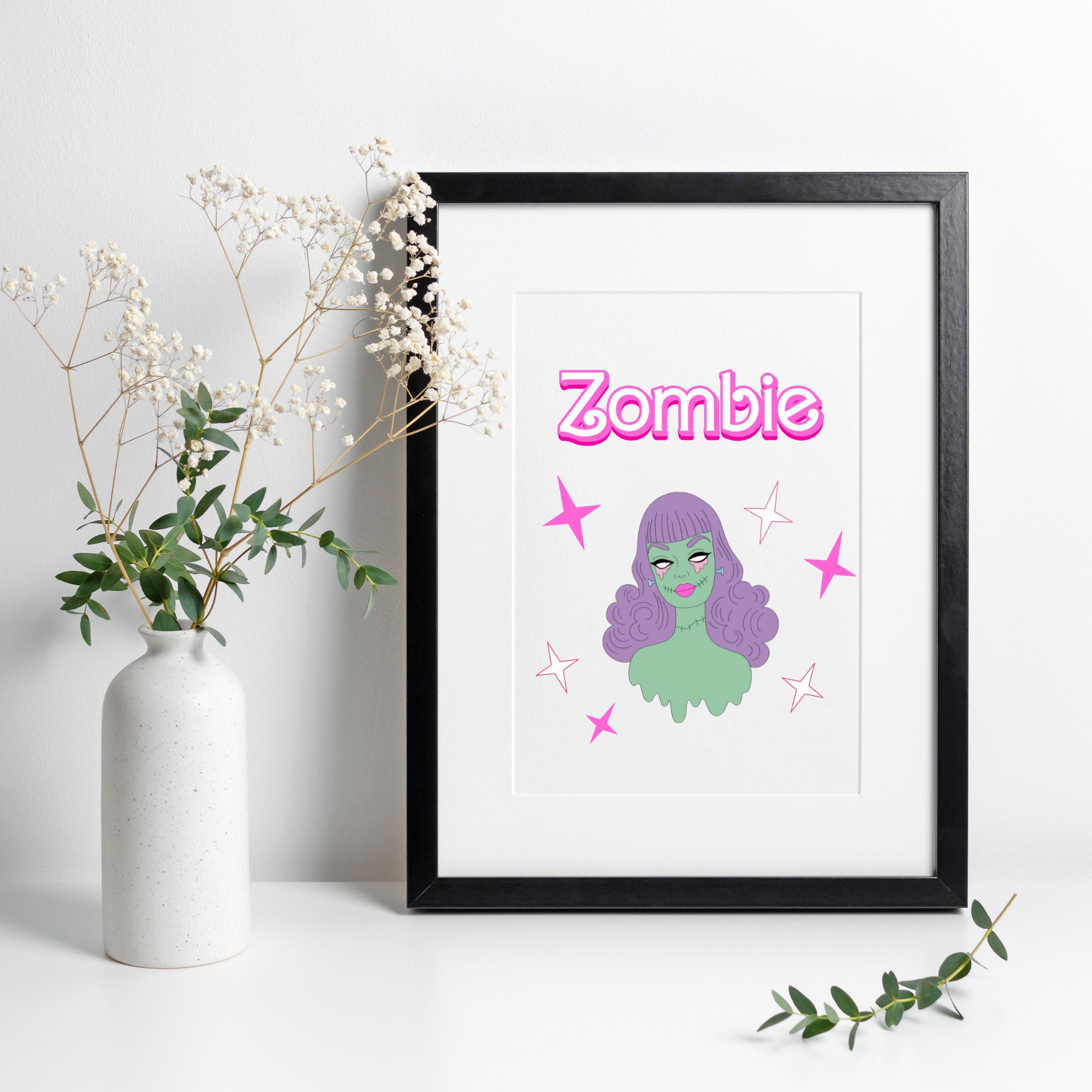 Zombie - Art Print - Etsy