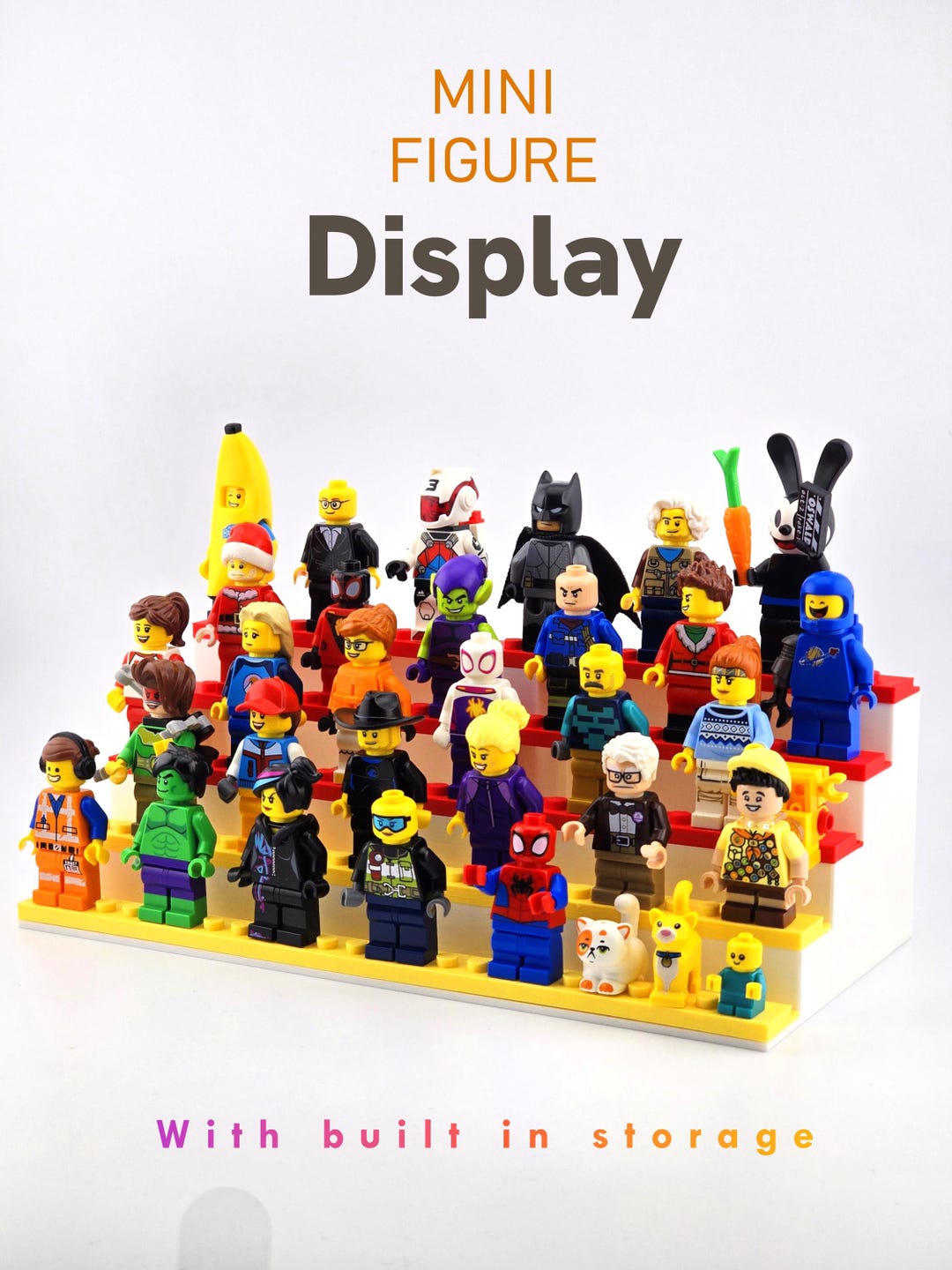 Mini Figure Display Stand With Built-in Storage - Etsy UK