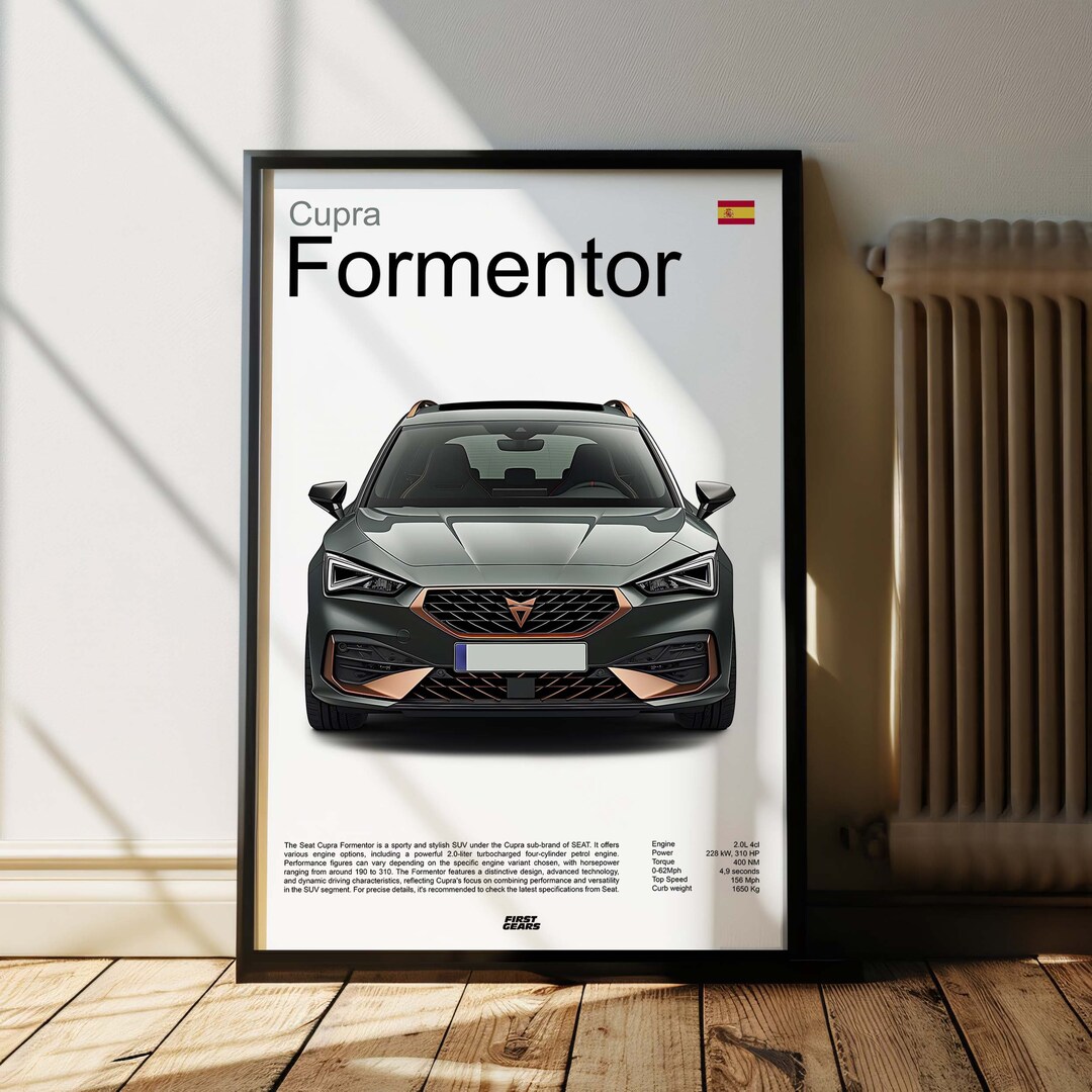 Seat Cupra Formentor Poster, Spanish SUV Car Wall Art Print, Luxury Car ...
