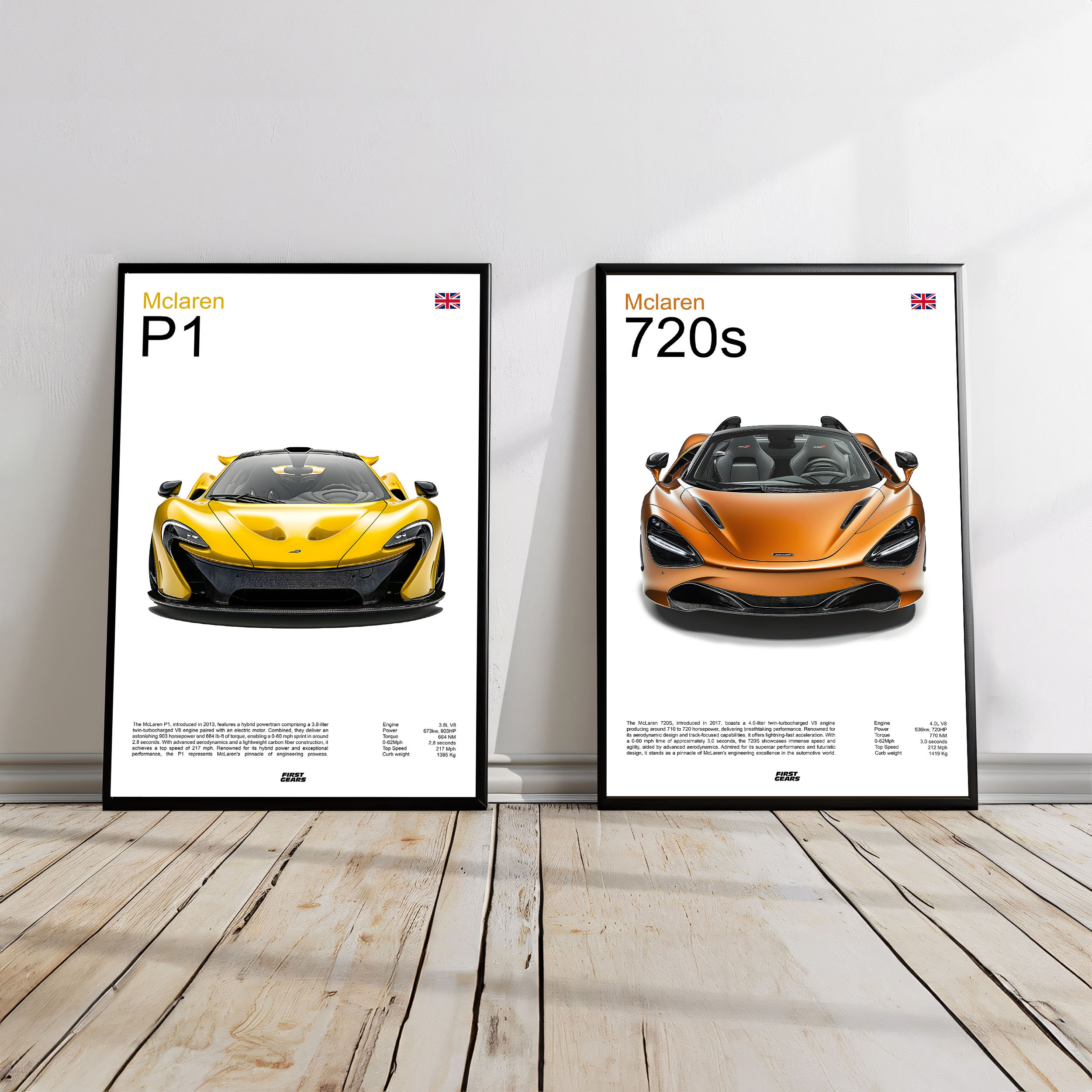 Mclaren P1 Poster, English Hypercar Wall Art, Automotive Decor, Sports ...