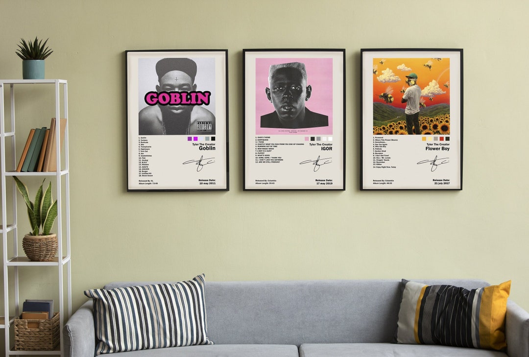 Tyler the Creator Set of 3 Minimalist Album Posters, Igor Tracklist ...