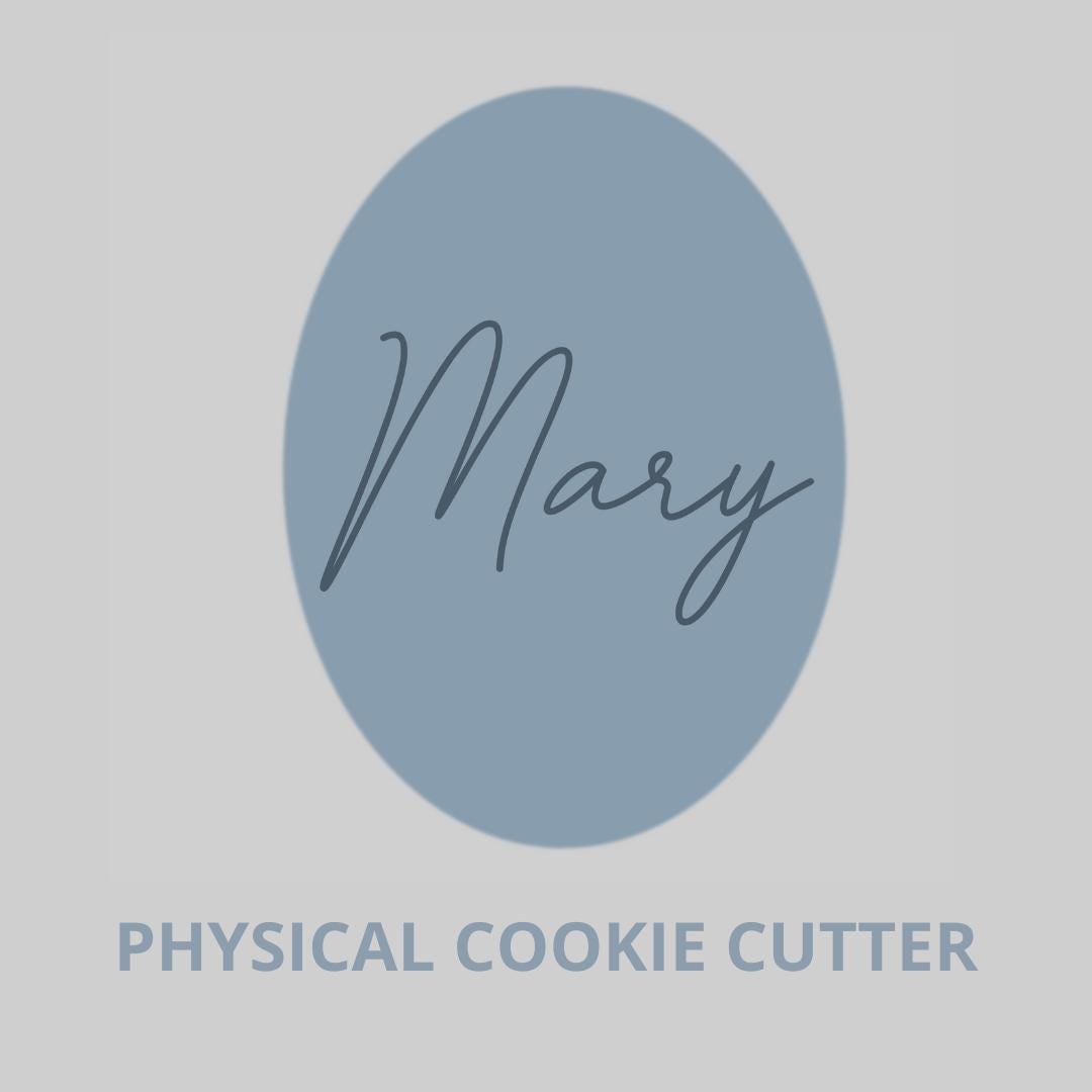 Mary Plaque Cookie Cutter - Oval - Physical Product - Etsy
