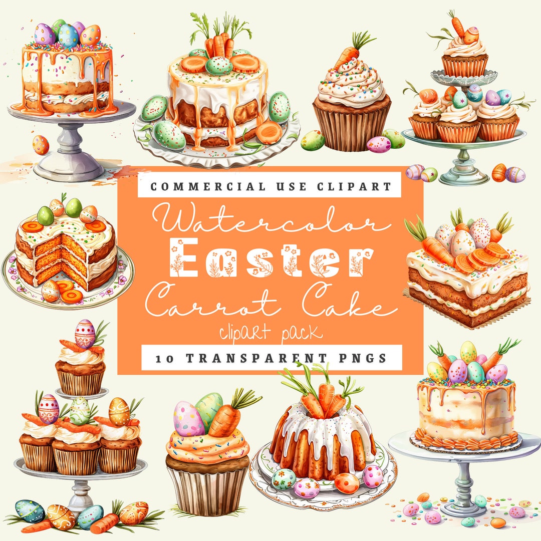 Easter Treats Clipart, Watercolor PNG for Digital Planner, Transparent ...