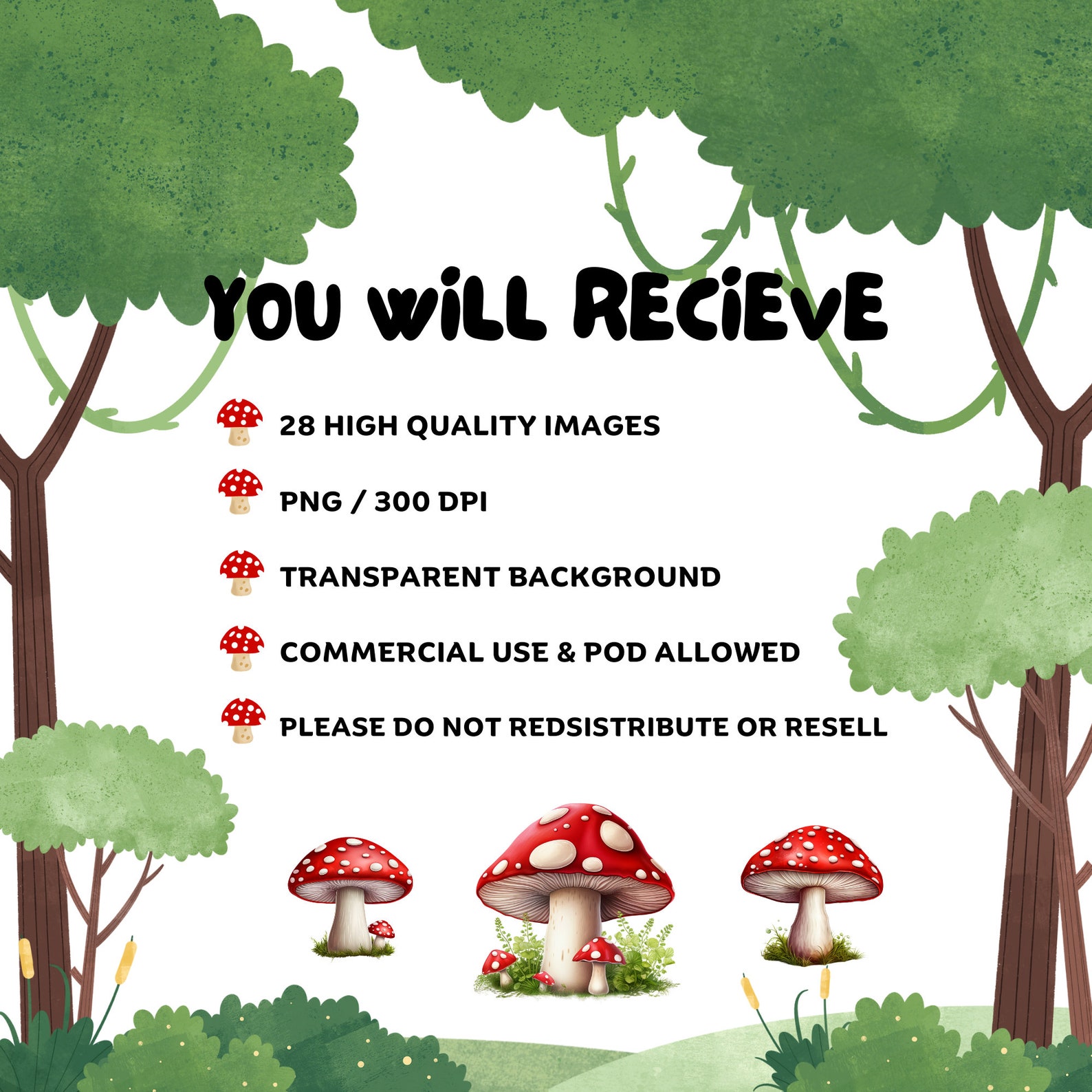 Woodland Creatures Clipart Pack, Cute Animals for Kids Crafts, Party ...