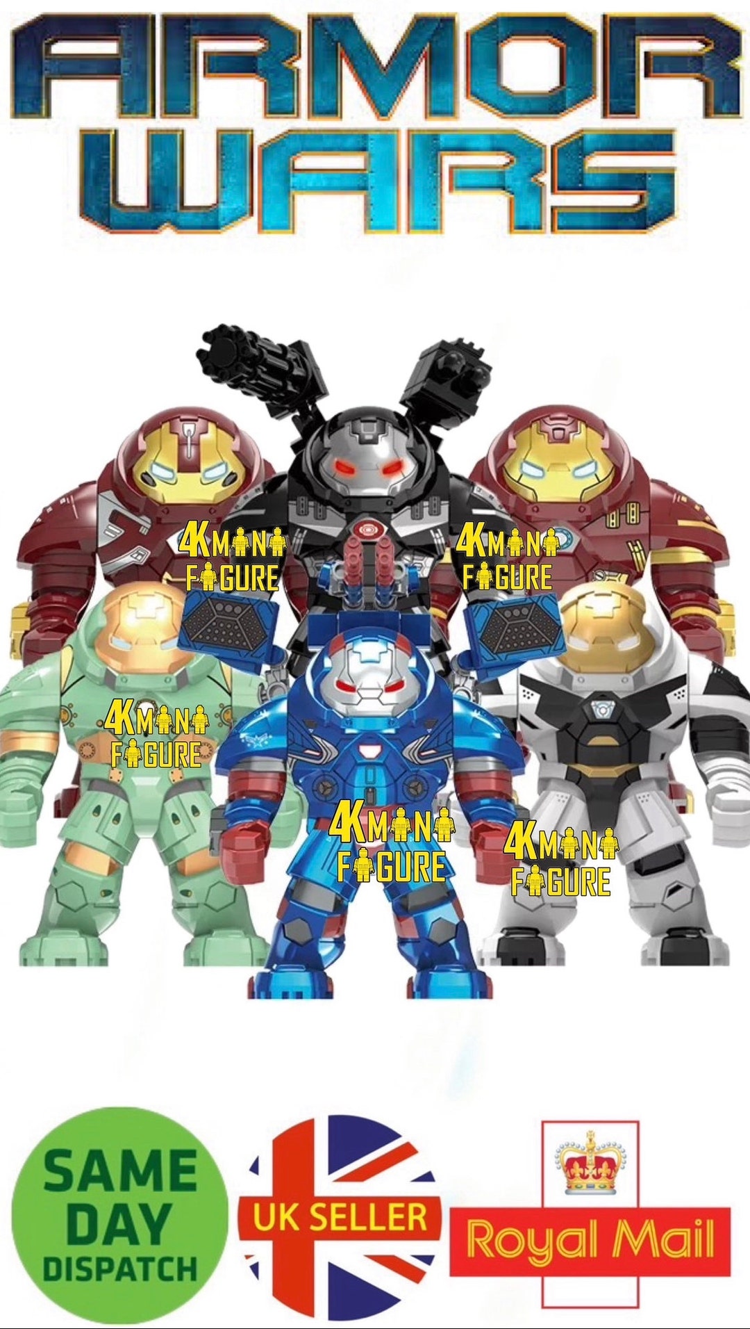 Avengers Hulk Minifigure Custom Large Figure Hulkbuster All Types ...