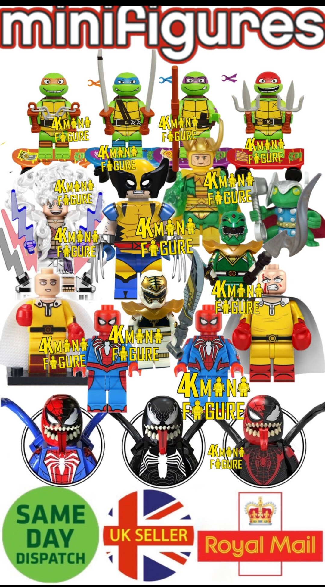 Mr Gold Man Minifigure and Homelander and All Movie Series Custom ...