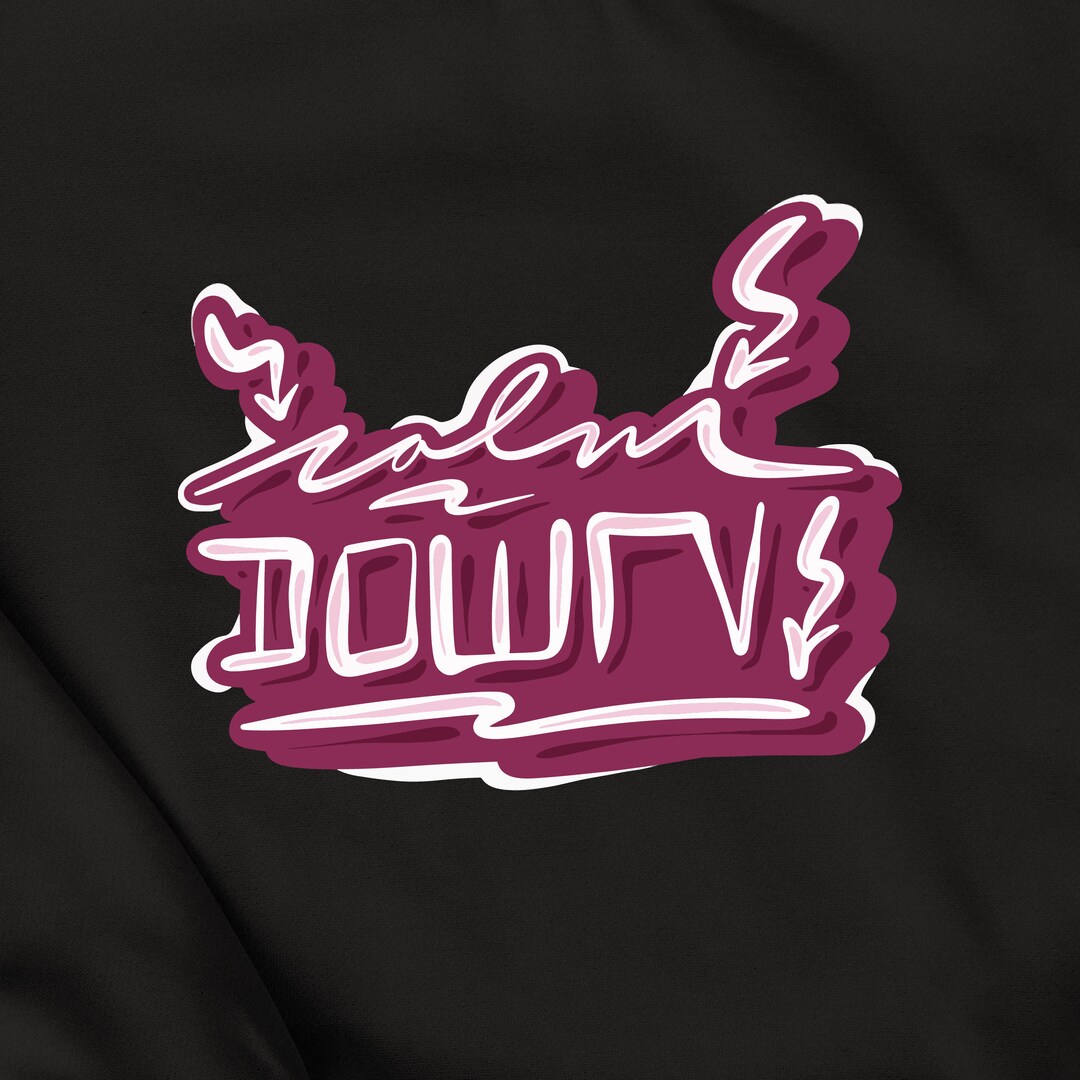 CALM DOWN Iron-on Transfer Graffiti Saying Iron-on for Home Shirt ...