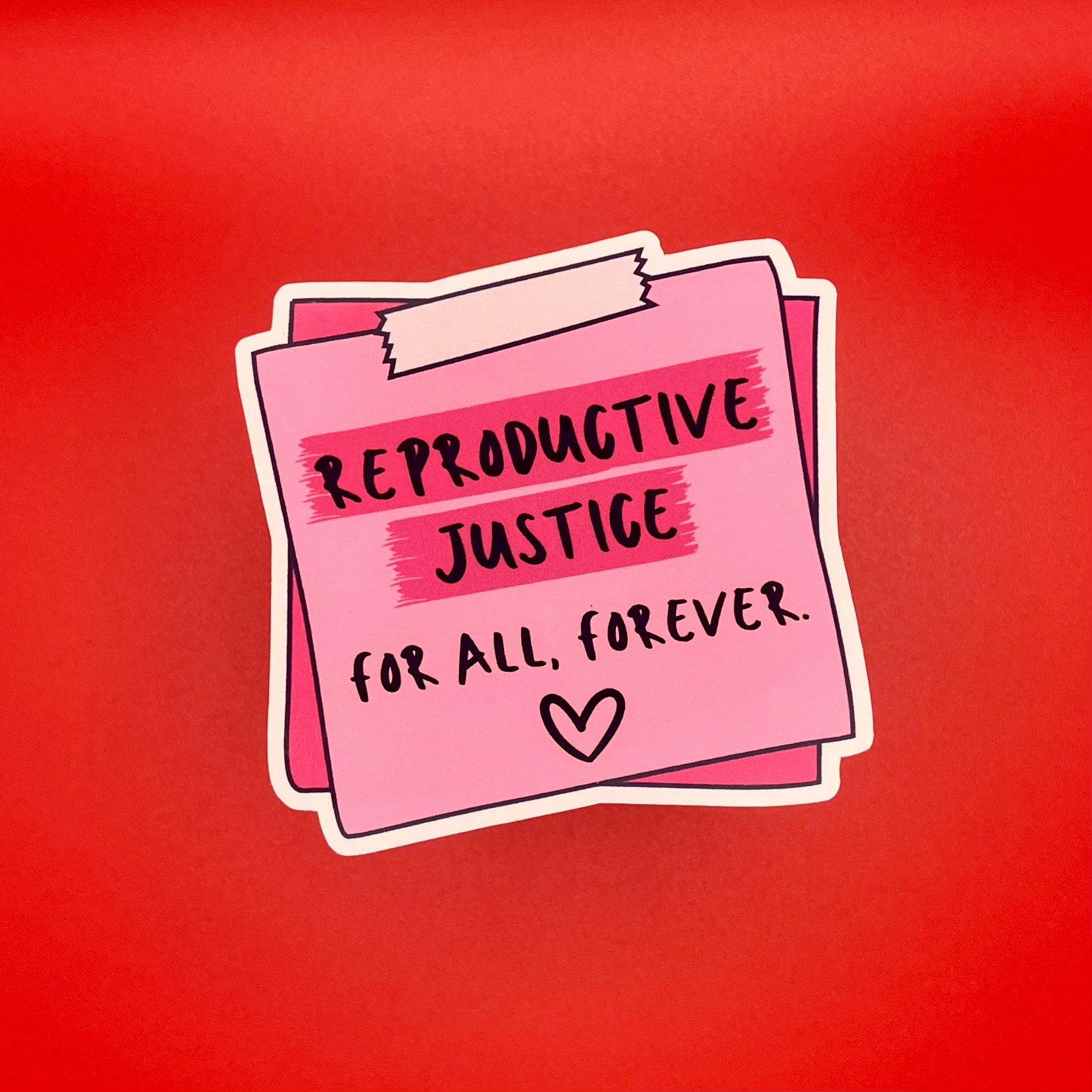 Reproductive Justice for All, Forever Vinyl Sticker Feminist, Human ...