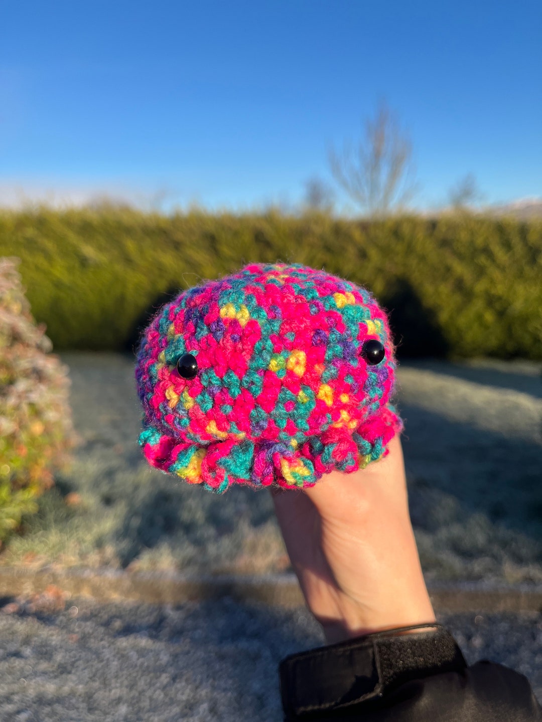 Rainbow Crochet Octopus Handmade / Sensory Toy Plushie / Amigurumi Pet ...