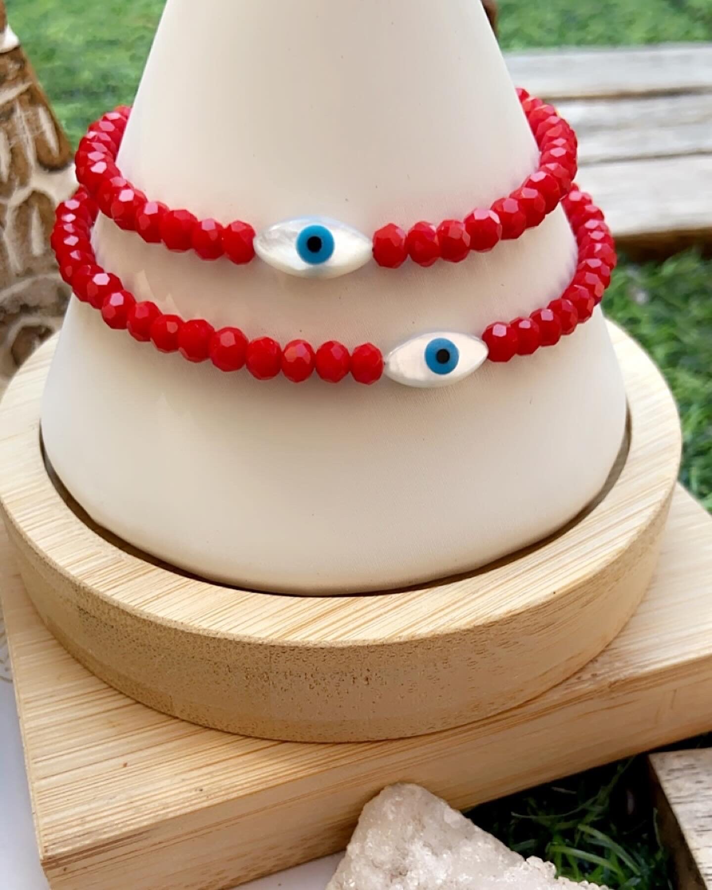 Mother of Pearl Shell Evil Eye Charm or Gold Charm Bar With Blue Glass ...