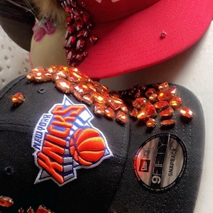 Customized Jeweled Red Yankee Cap - Etsy