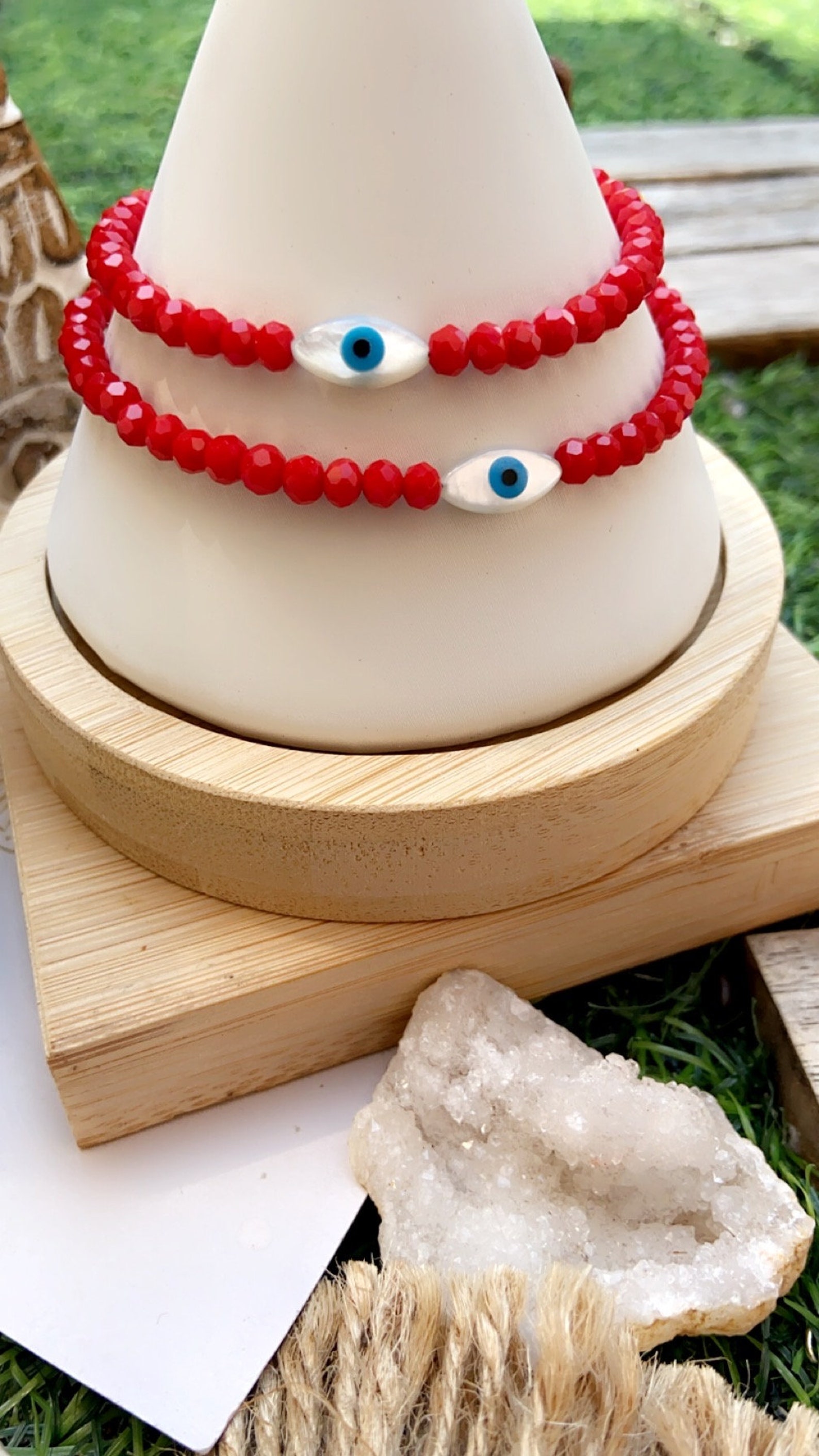 Mother of Pearl Shell Evil Eye Charm or Gold Charm Bar With Blue Glass ...