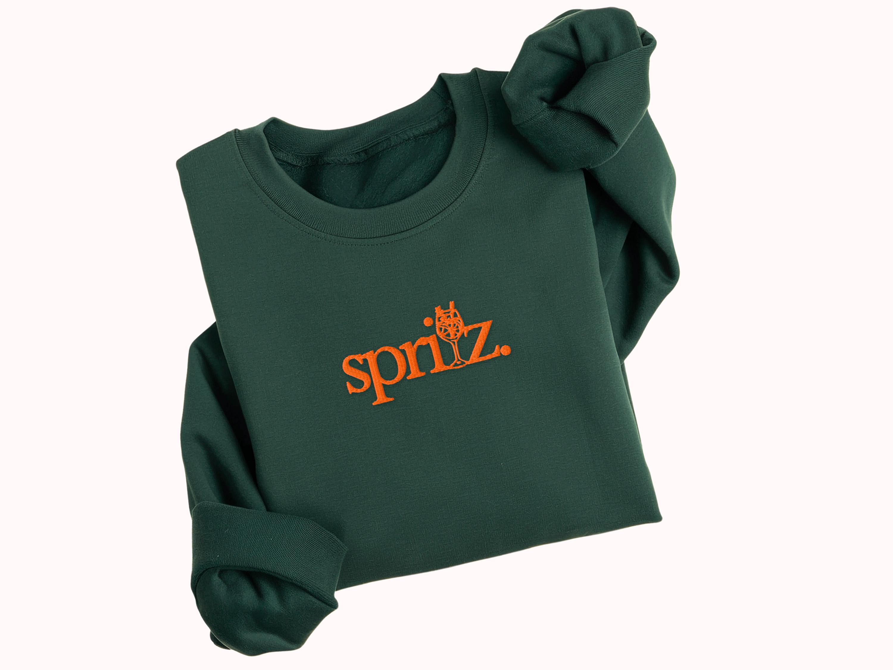 Embroidered Aperol Spritz Sweatshirt - Cozy Drink Lover's Gift ...