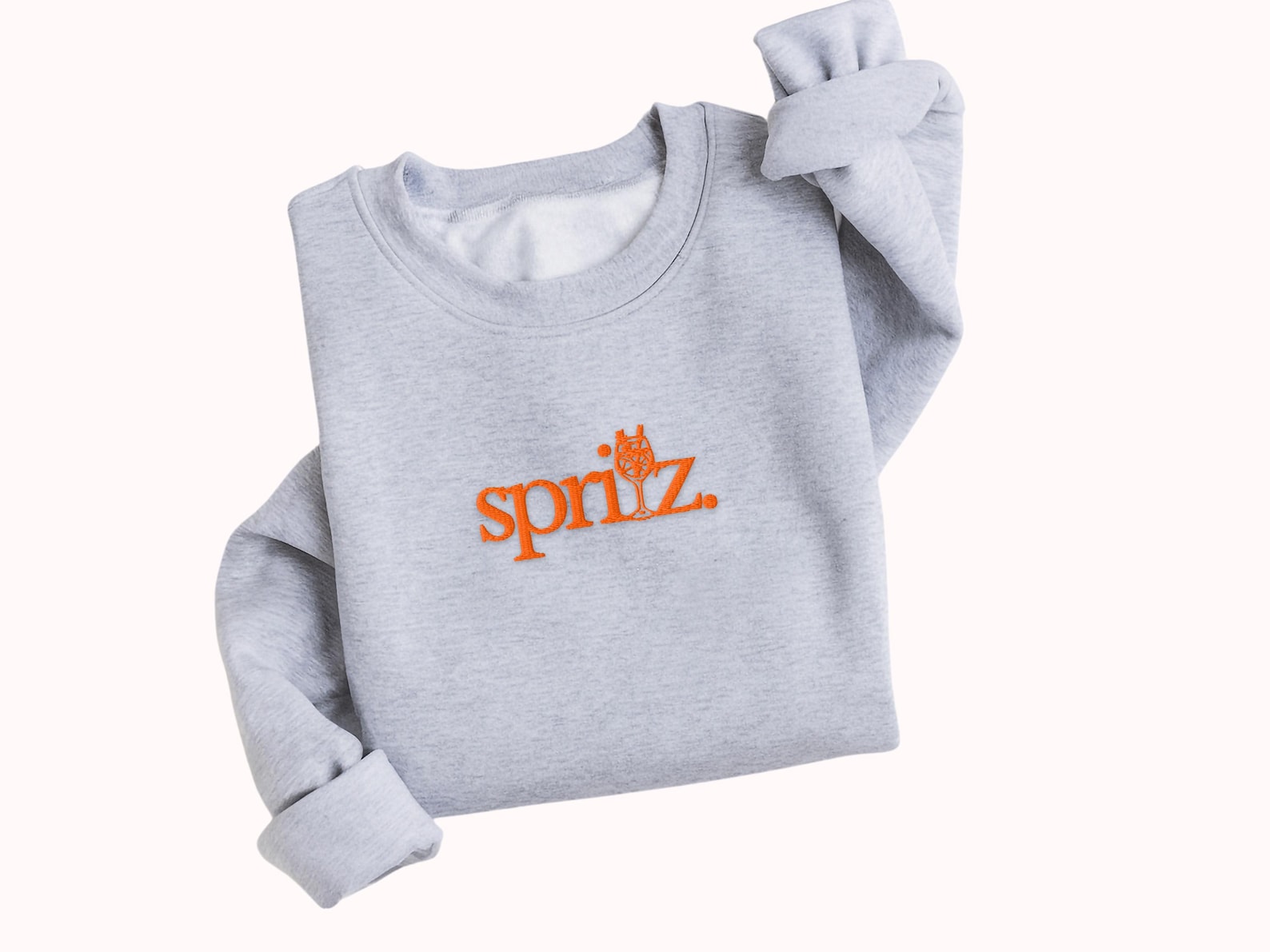 Embroidered Aperol Spritz Sweatshirt - Cozy Drink Lover's Gift ...