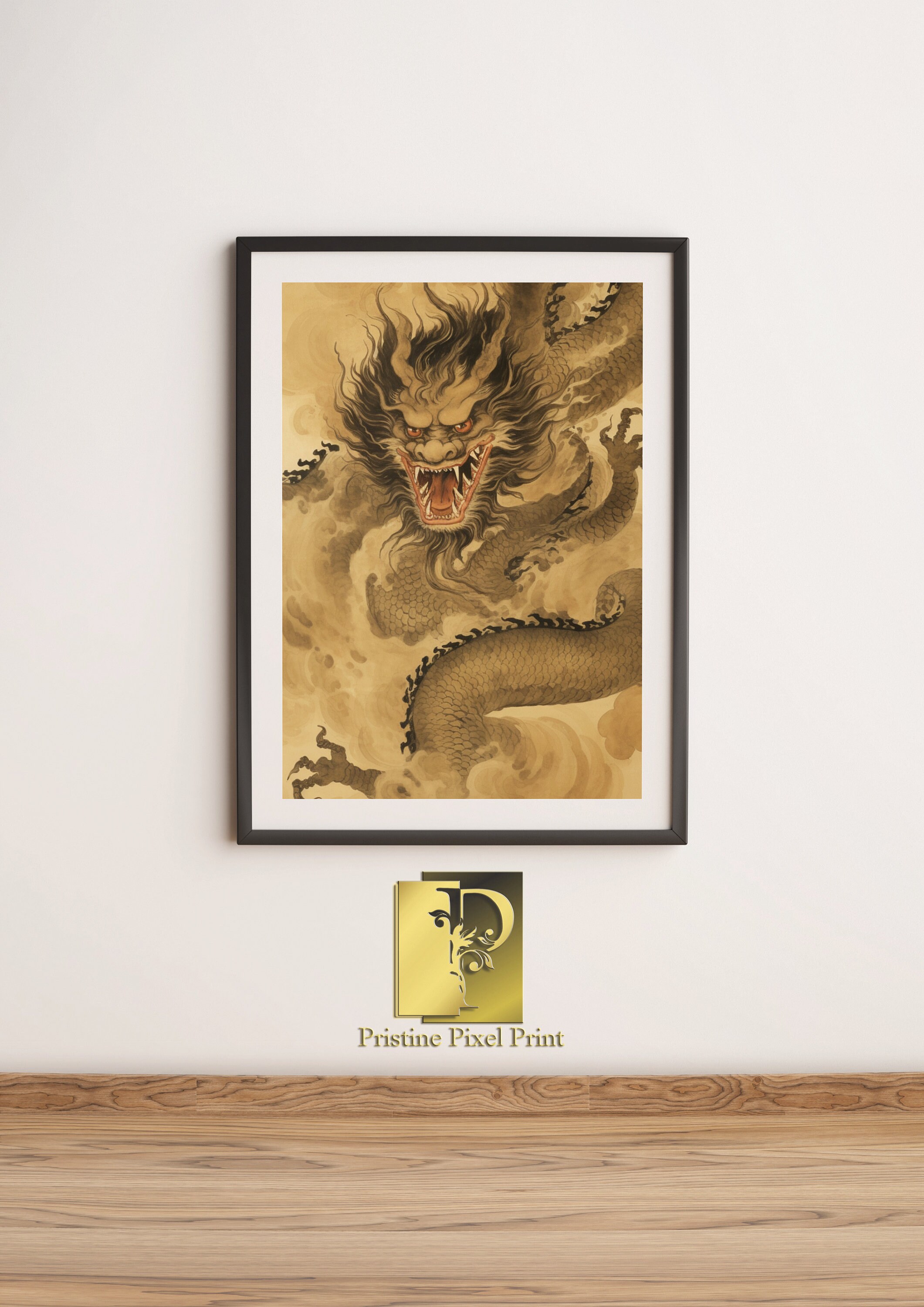 Japanese Dragon Art, Japanese Ink Painting, Ukiyo-e, Japanese Woodblock ...