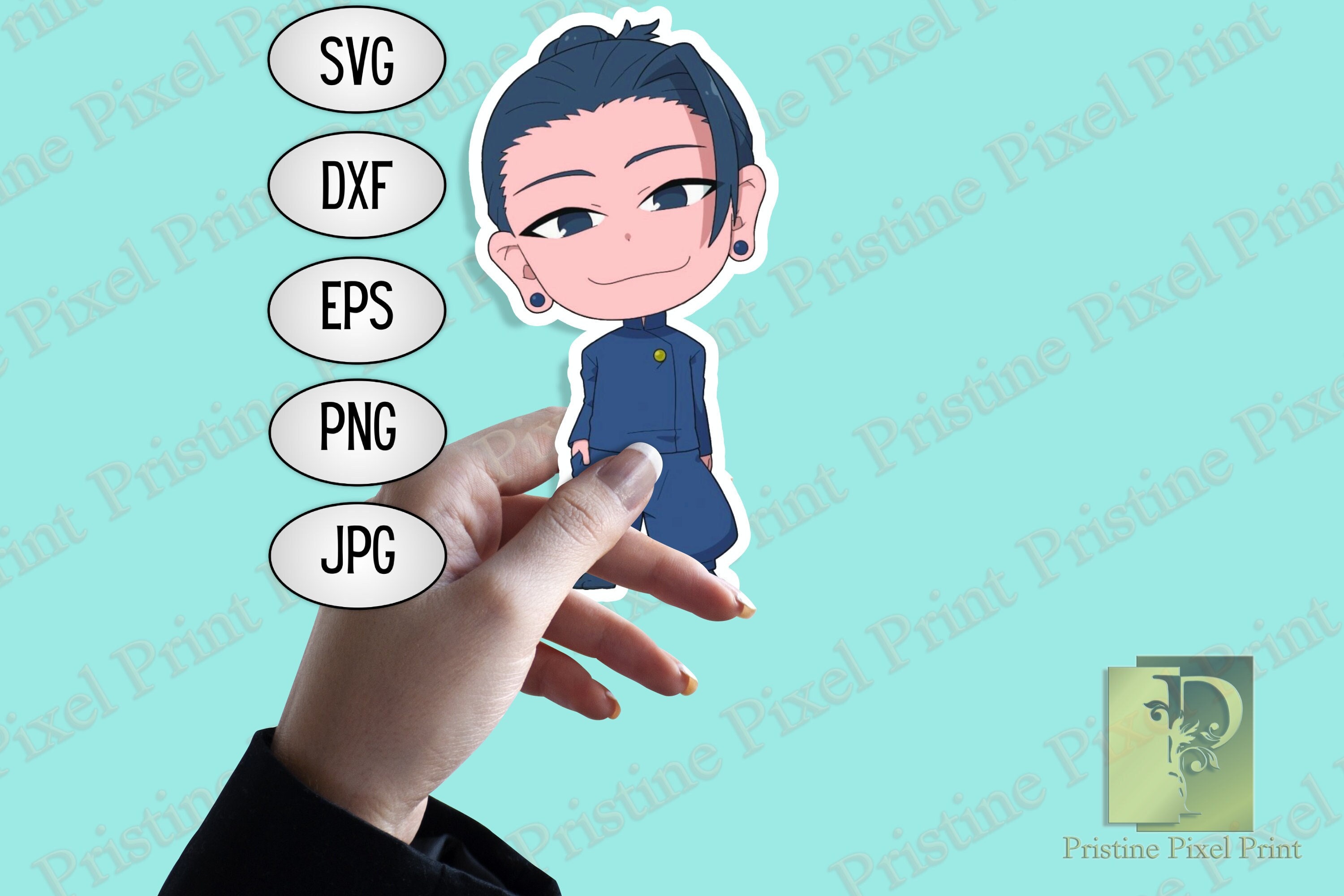 Jujustu Kaisen SVG, Cute Anime Sticker, Suguru Geto Chibi, Adorable ...