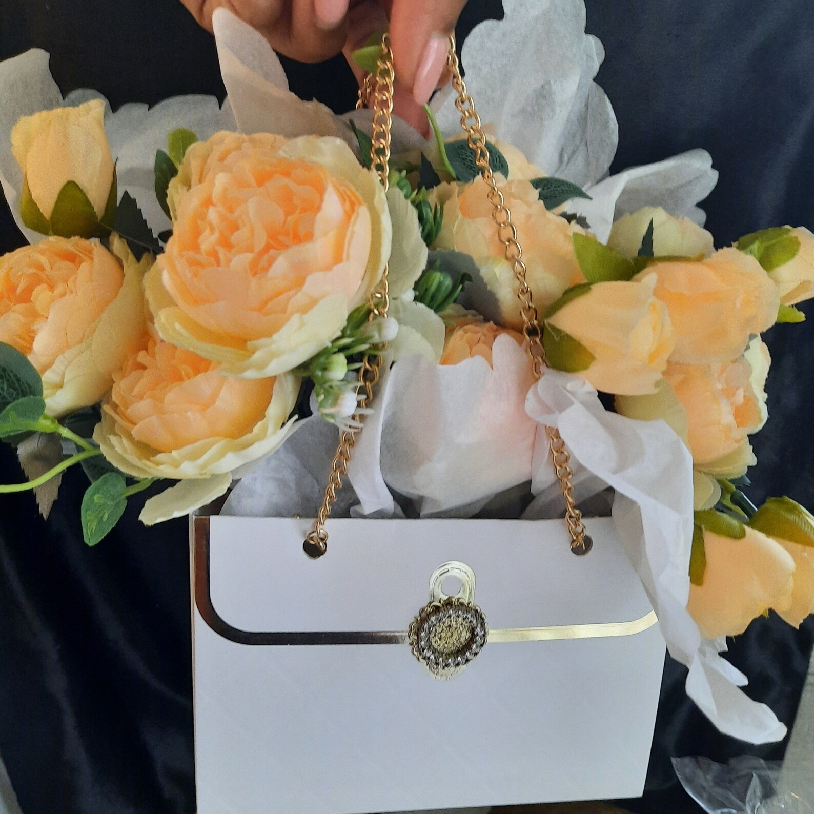 Flowers, Gift Bag & Chocolate - Etsy