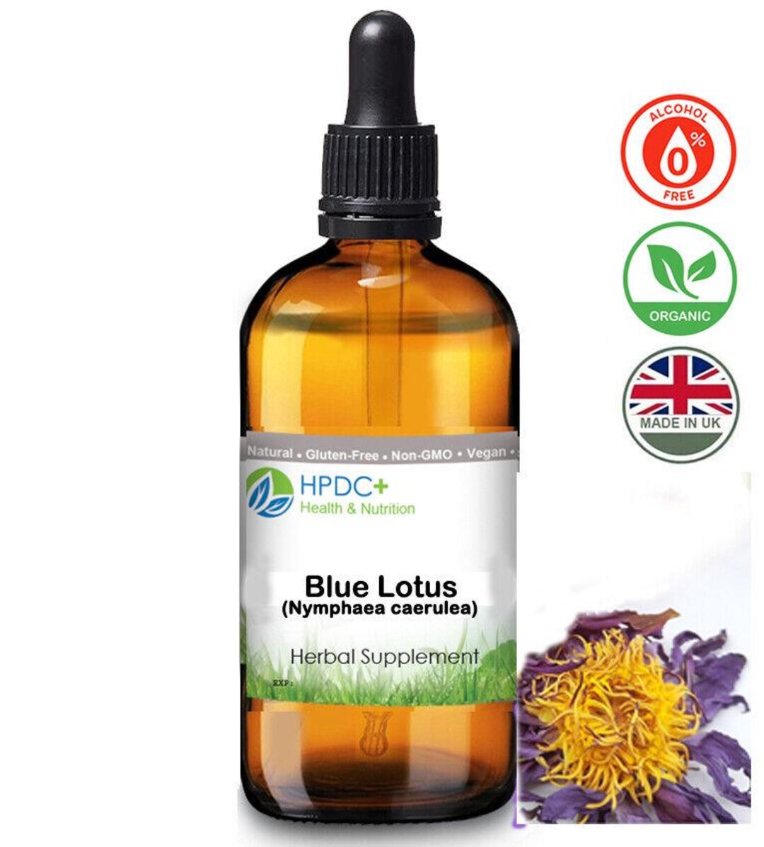 Blue Lotus Extract/tincture Nymphaea Caerulea Organic Alcohol Free Calm ...