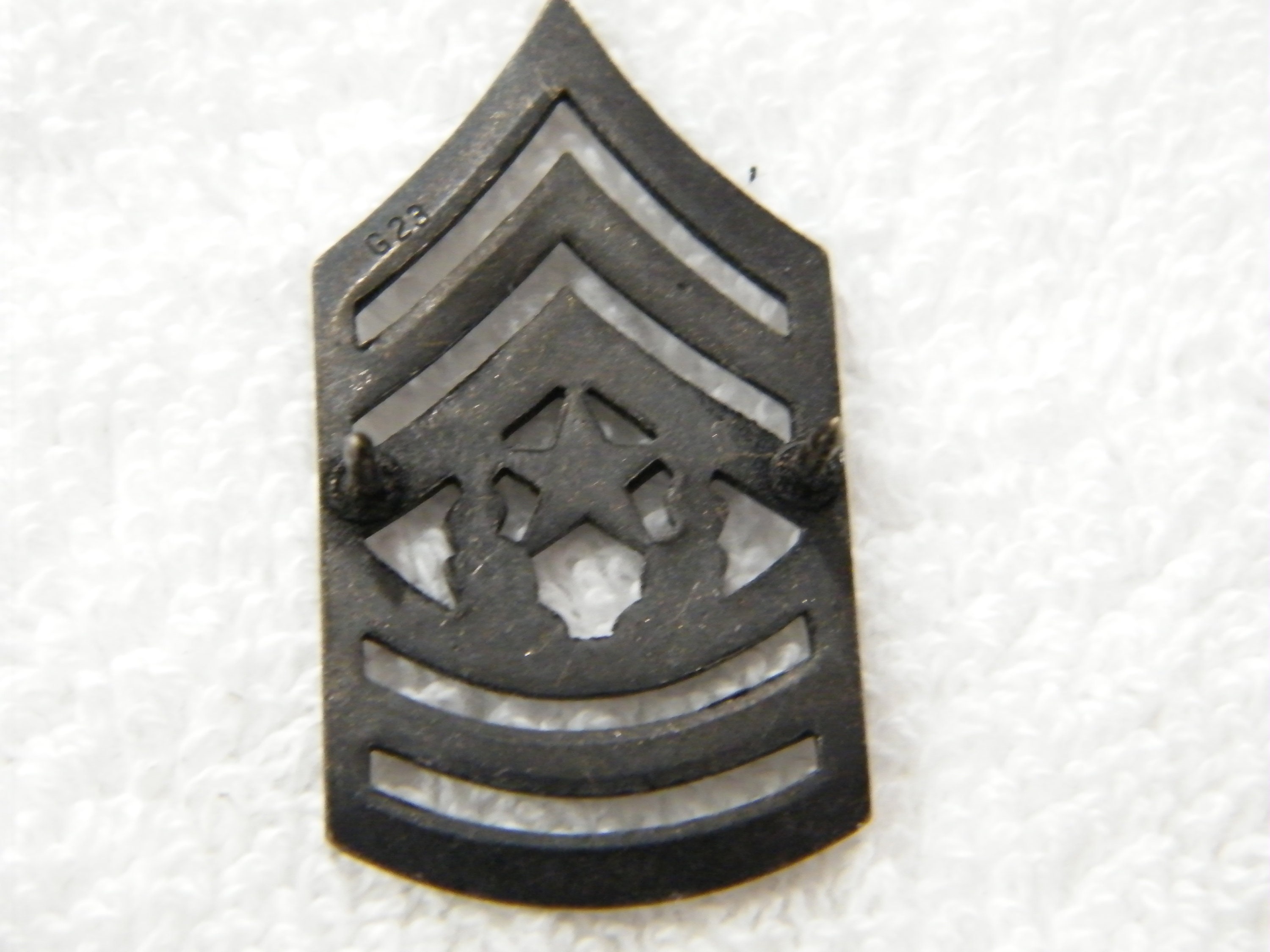 U.S. Army Subdued Black Rank Pins Command Sergeant Major G23 , 2 Set's ...