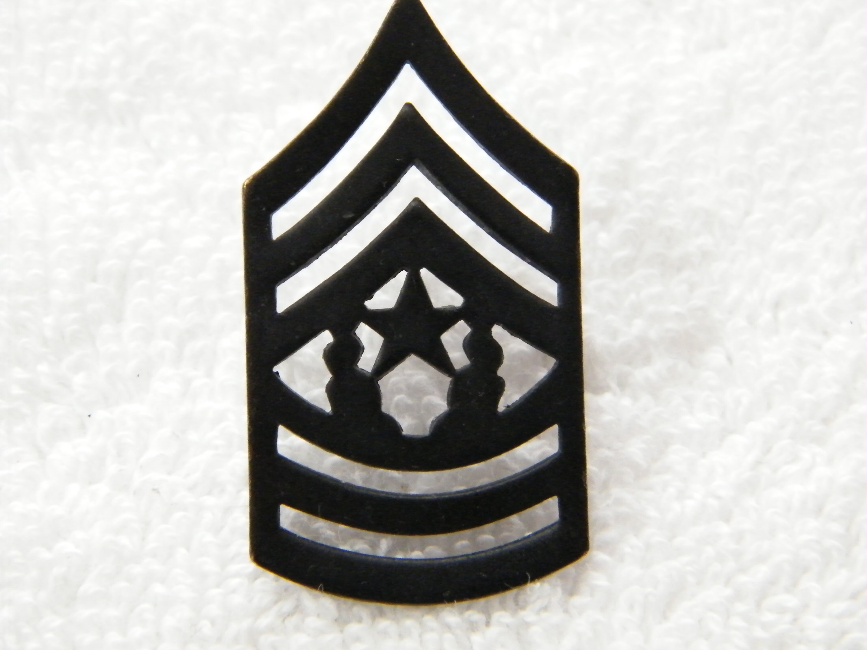 U.S. Army Subdued Black Rank Pins Command Sergeant Major G23 , 2 Set's ...