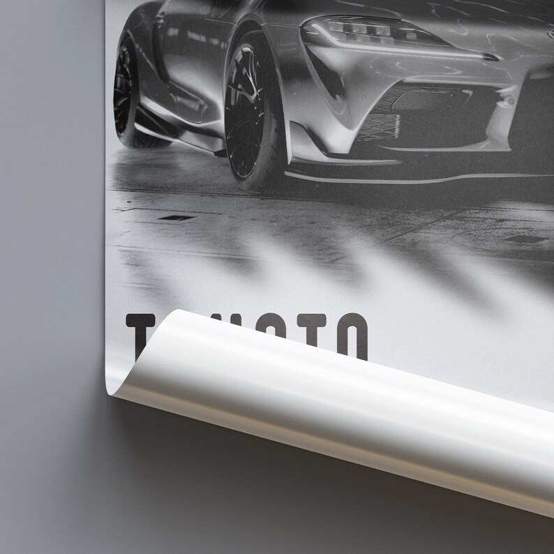 Toyota Supra Car Poster - Digital Print Supra Poster - Toyota Poster ...