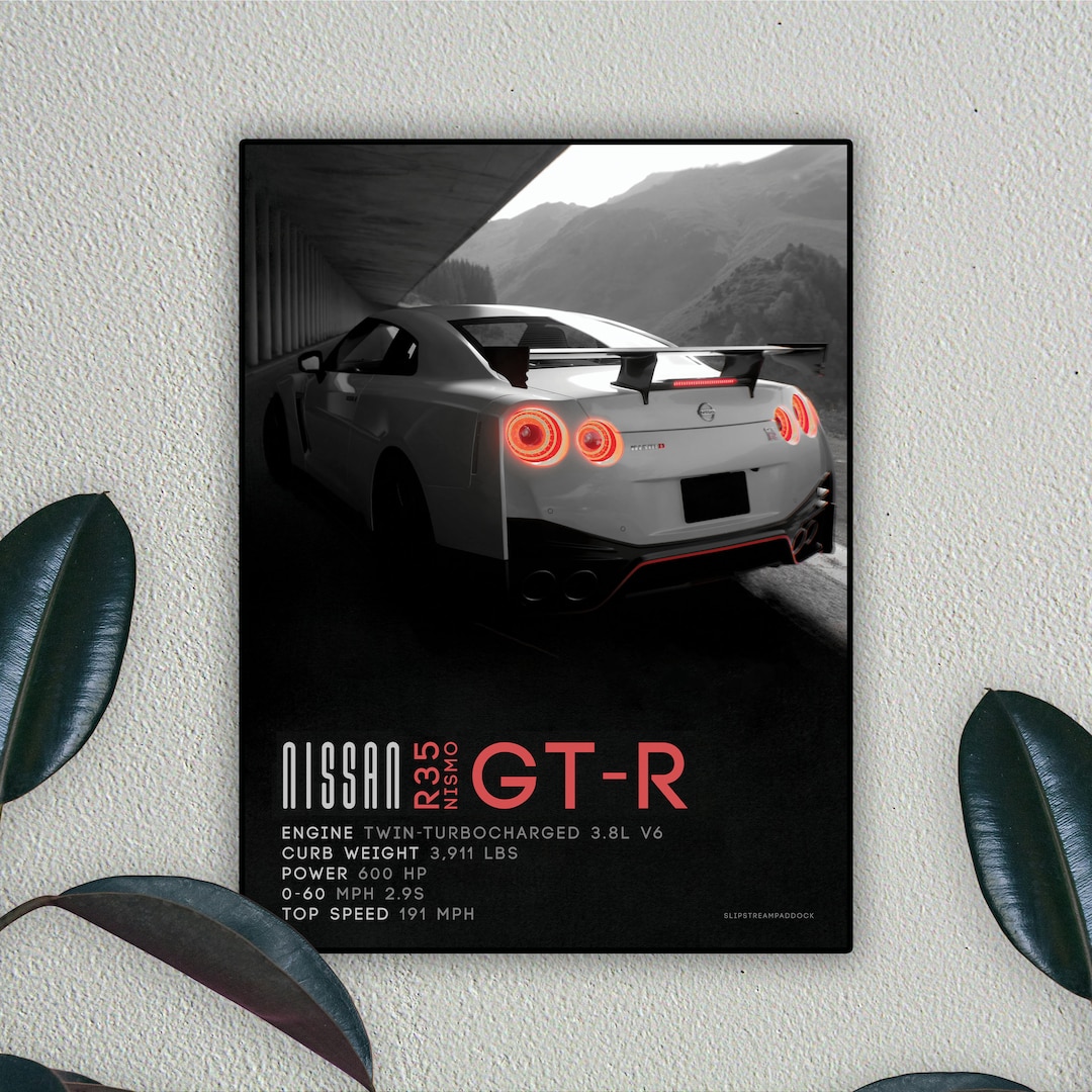 Nissan R35 GTR Car Poster - Nissan R35 GTR Poster - Nissan Poster ...