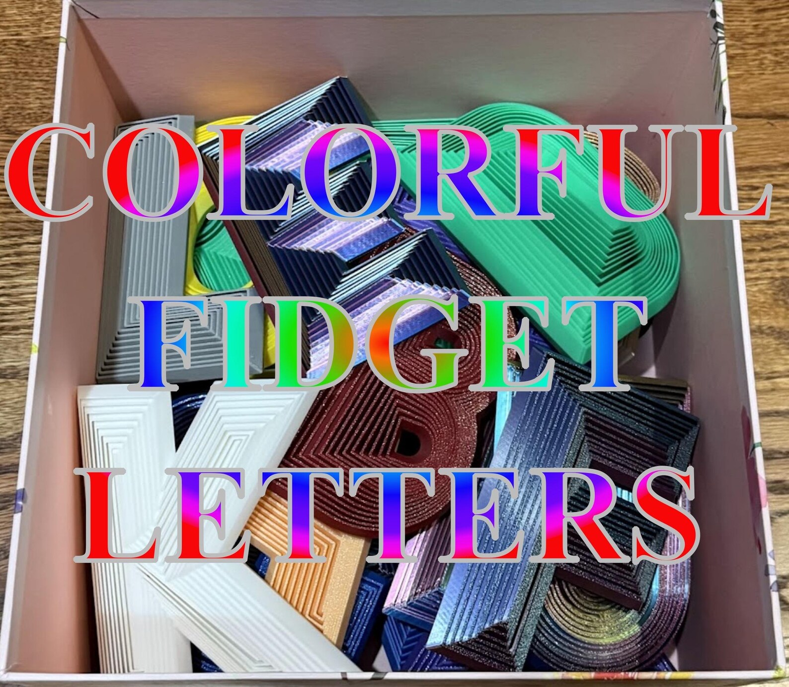 NEW - 3D Nested Letters - Alphabet, Fun, Relaxing, Fidget, Desk Toy ...
