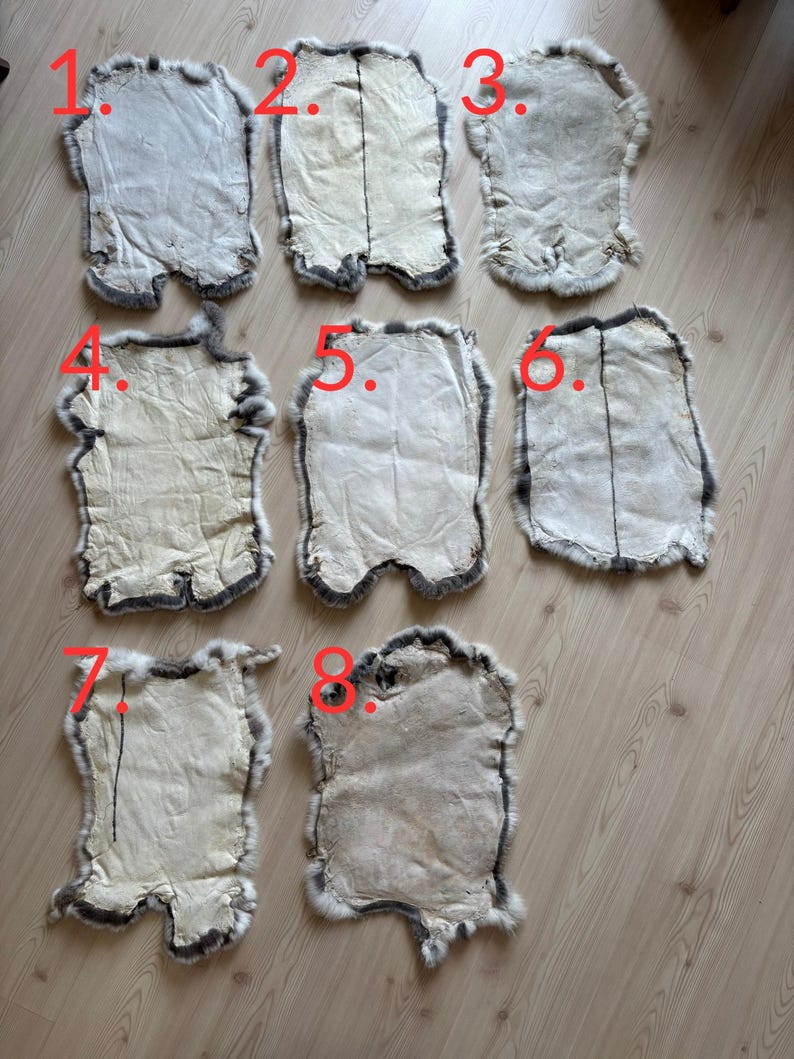 100% Natural Rabbit Fur Pelt – 45x30 Cm (17.7"x11.8") – Soft, Genuine ...