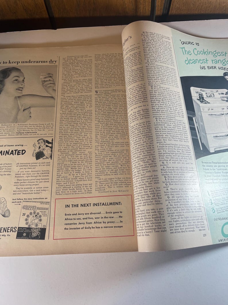 1950s Fashion - Mccall's Magazine June 1950 - Vintage Ernie Pyle Story ...