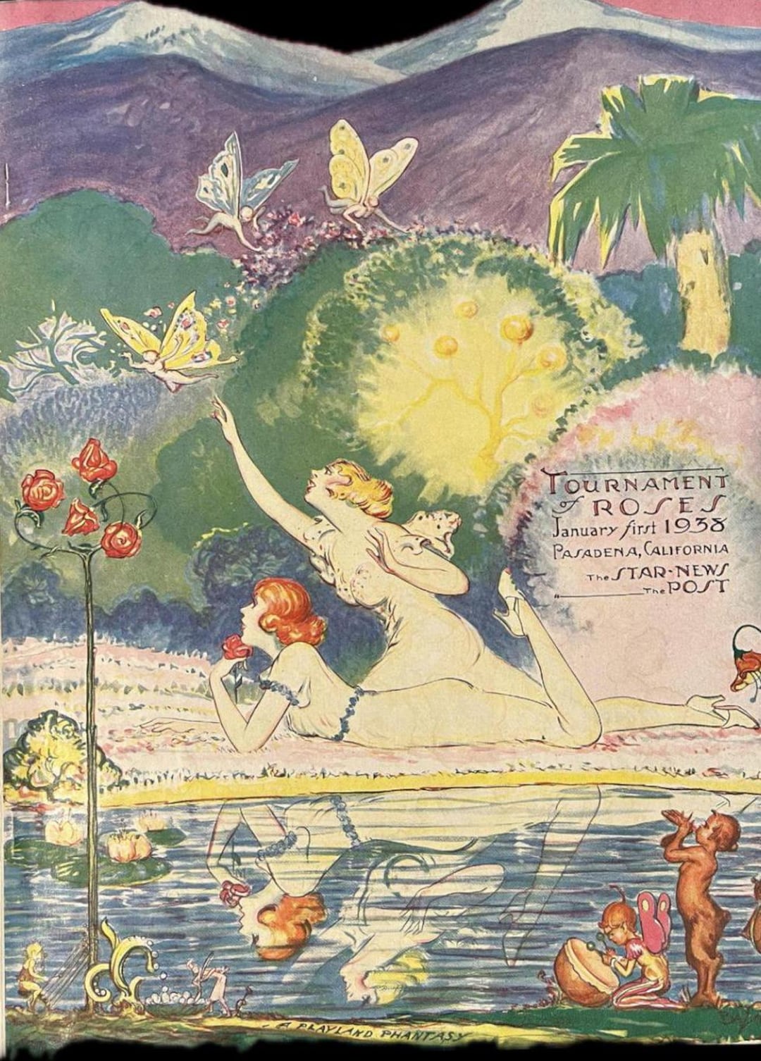 Rose Parade Program 1938 Vintage Enchanted Garden & Mythical Fantasy ...