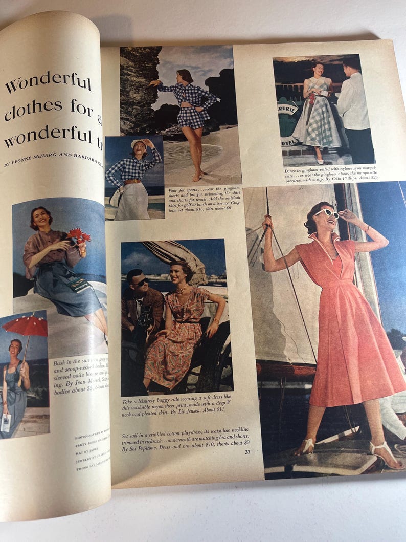 1950s Fashion - Mccall's Magazine June 1950 - Vintage Ernie Pyle Story ...