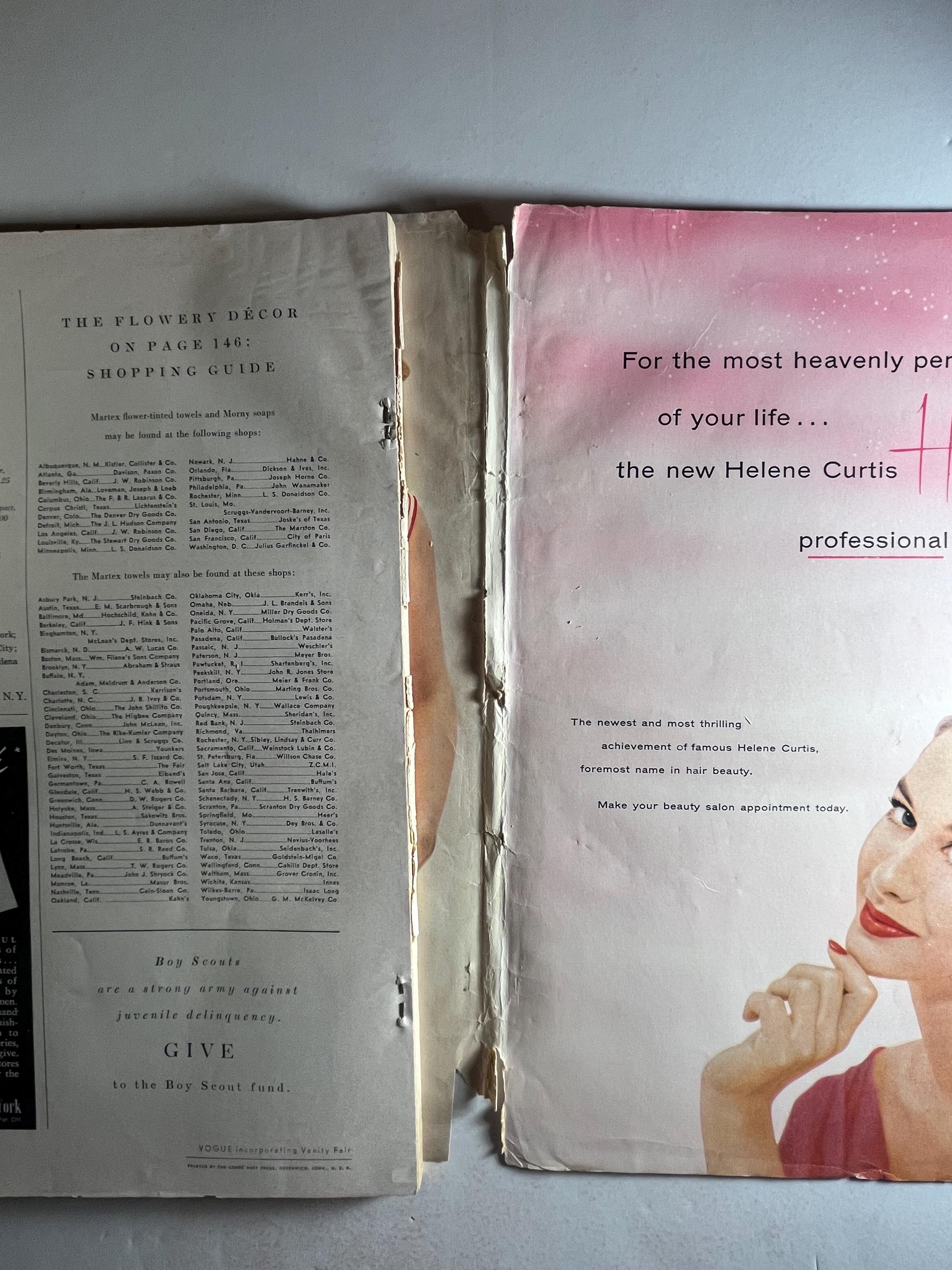 Vintage Vogue Magazine April 1955 - Timeless 1950s Fashion & Mid ...