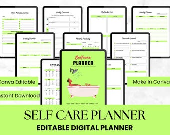 Self-care Planner Daily Wellness Tracker Printable Habit Tracker Mental ...
