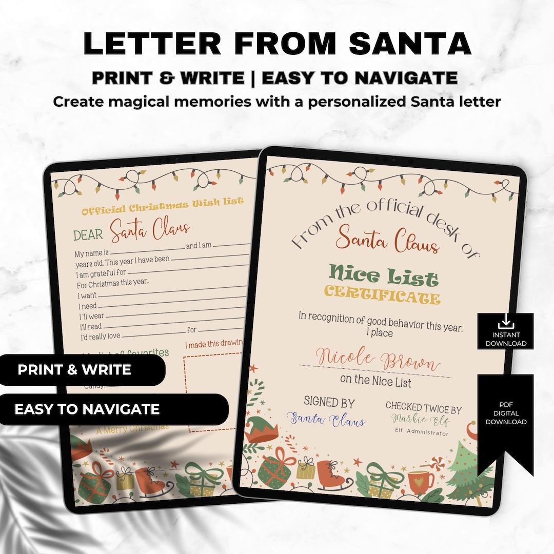 Letter From Santa Bundle - Etsy