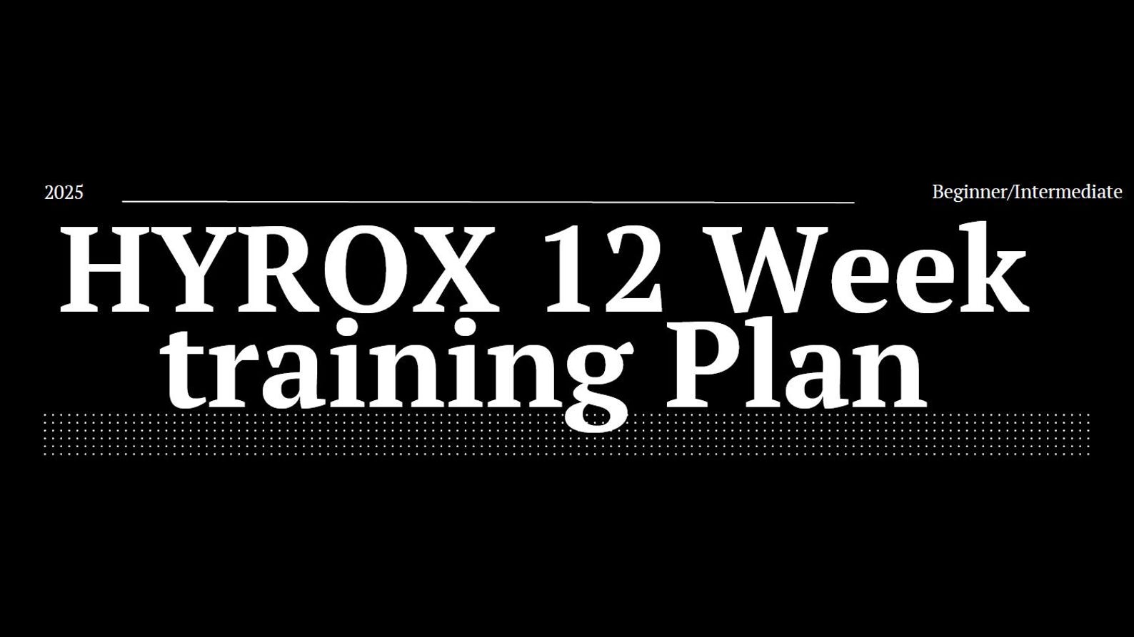 Hyrox 12 Week Training Plan: Fitness and Endurance Training Plan. - Etsy