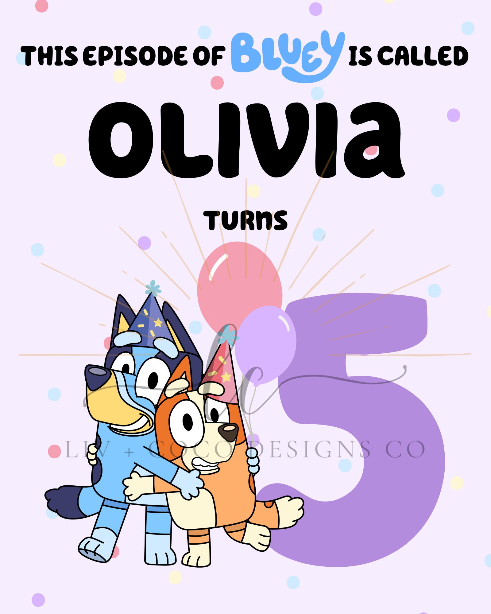 Purple Bluey Birthday Sign - Birthday Welcome Sign - Personalized Sign ...