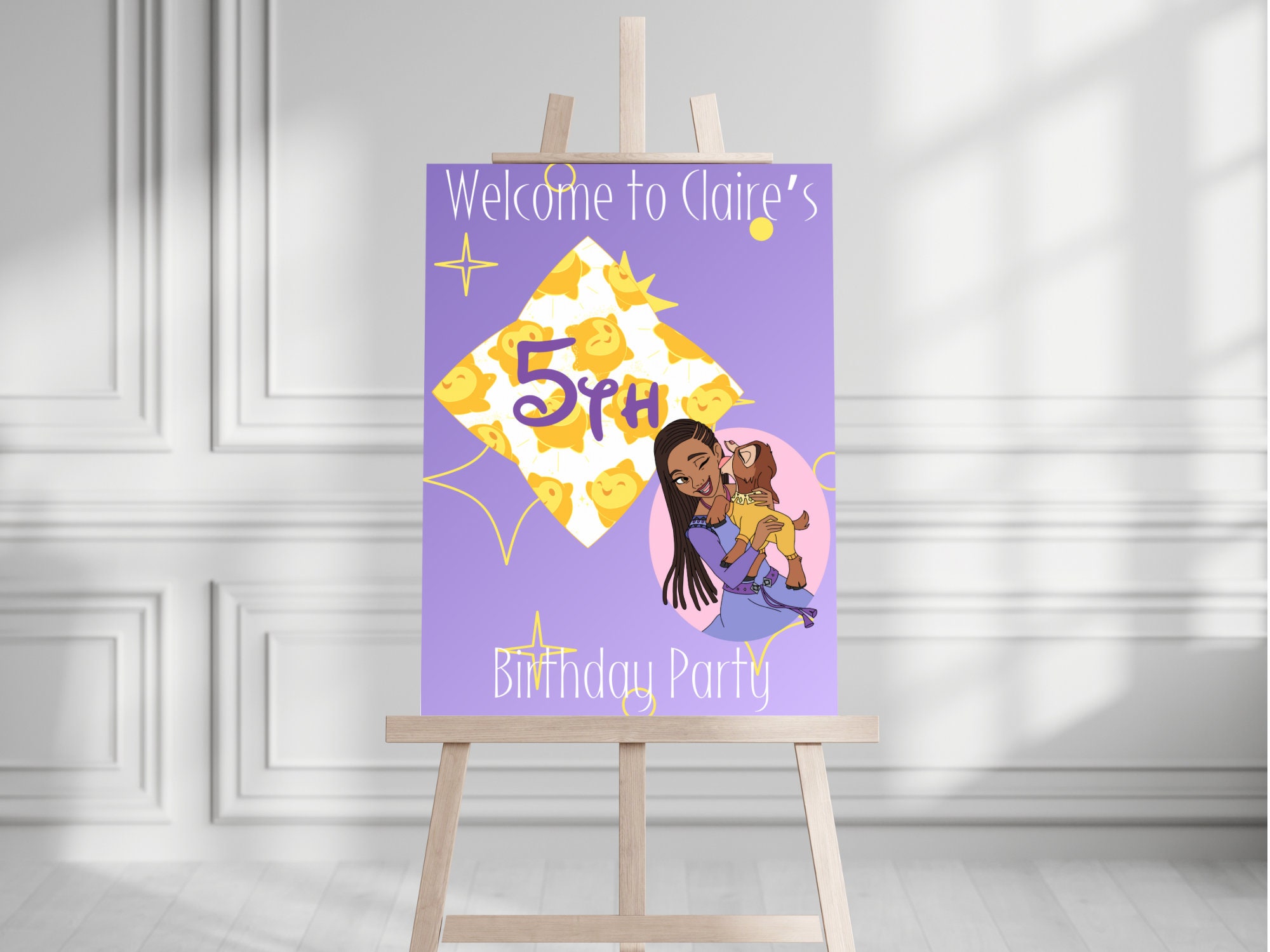 Wish Birthday Sign - Editable Welcome Sign - Birthday Party Decor ...