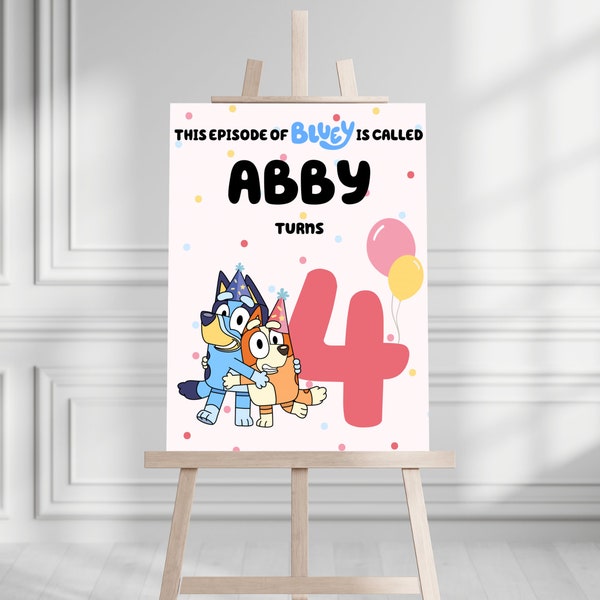 Girly Bluey Birthday Decor - Etsy