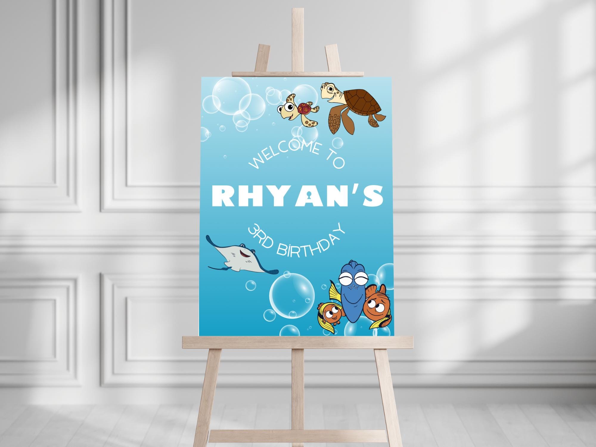 Nemo Birthday Sign - Birthday Welcome Sign - Personalized Sign ...