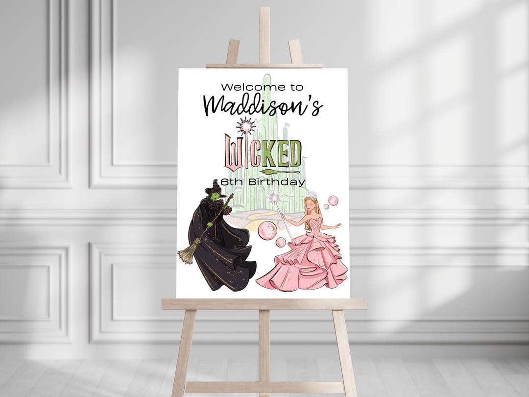 Wicked Birthday Sign - Birthday Welcome Sign - Personalized Sign ...