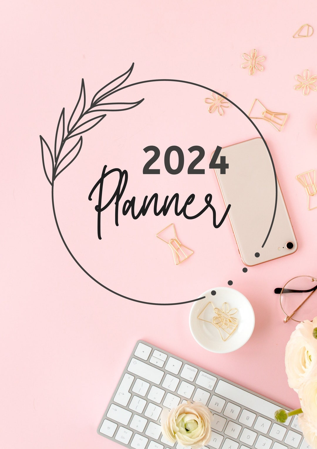 2024 Digital Planner; 2024 Calendar" "goal Setting" "monthly Layouts ...