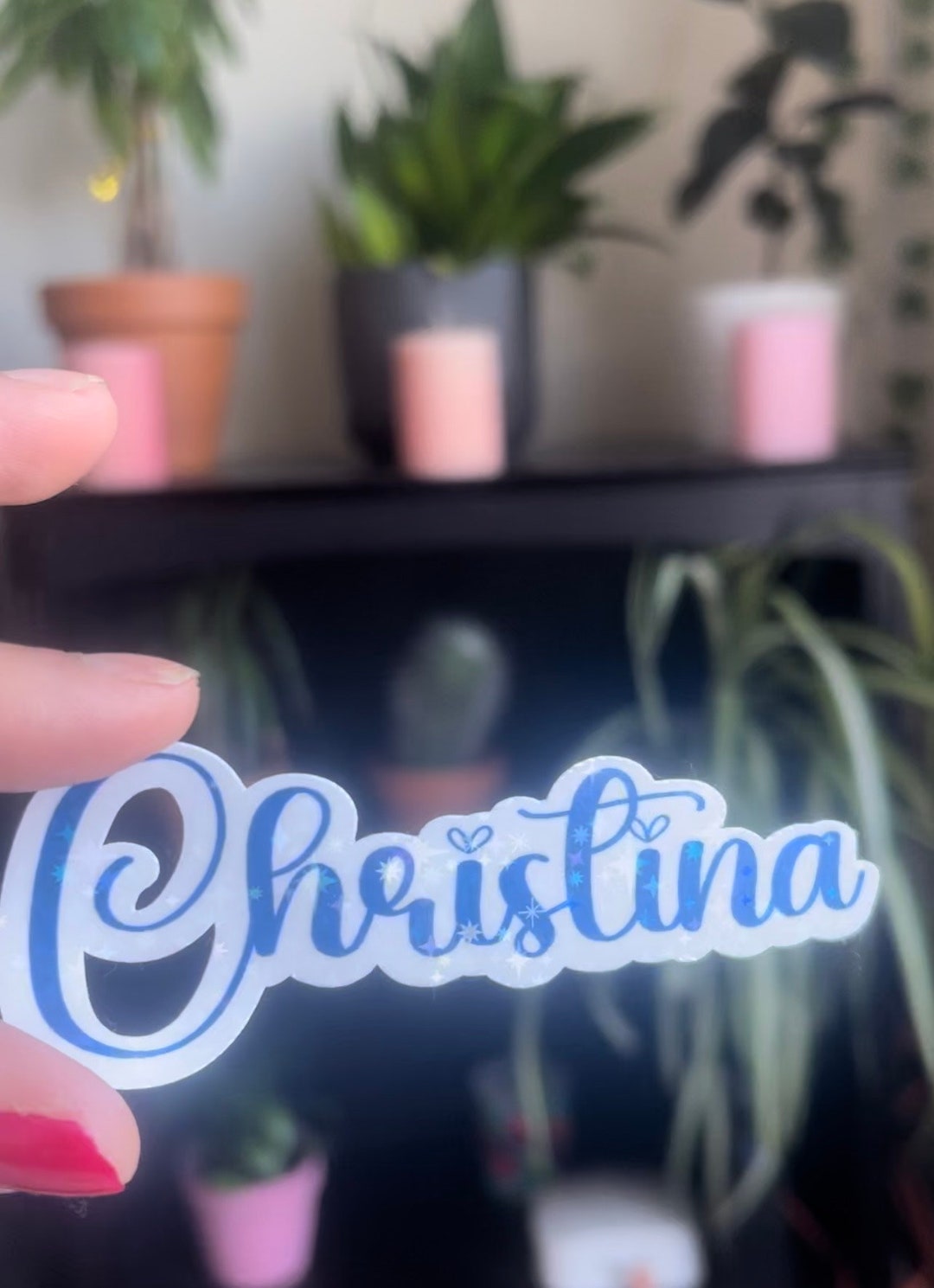 Holographic/custom Names Sticker/personalize Name Sticker-waterproof ...