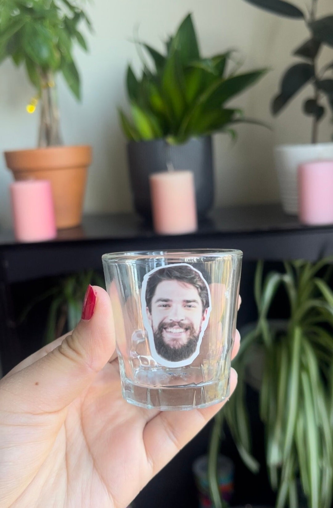 Personalized Face Shot Glass Sticker, Custom Face Shoot Glass Sticker ...