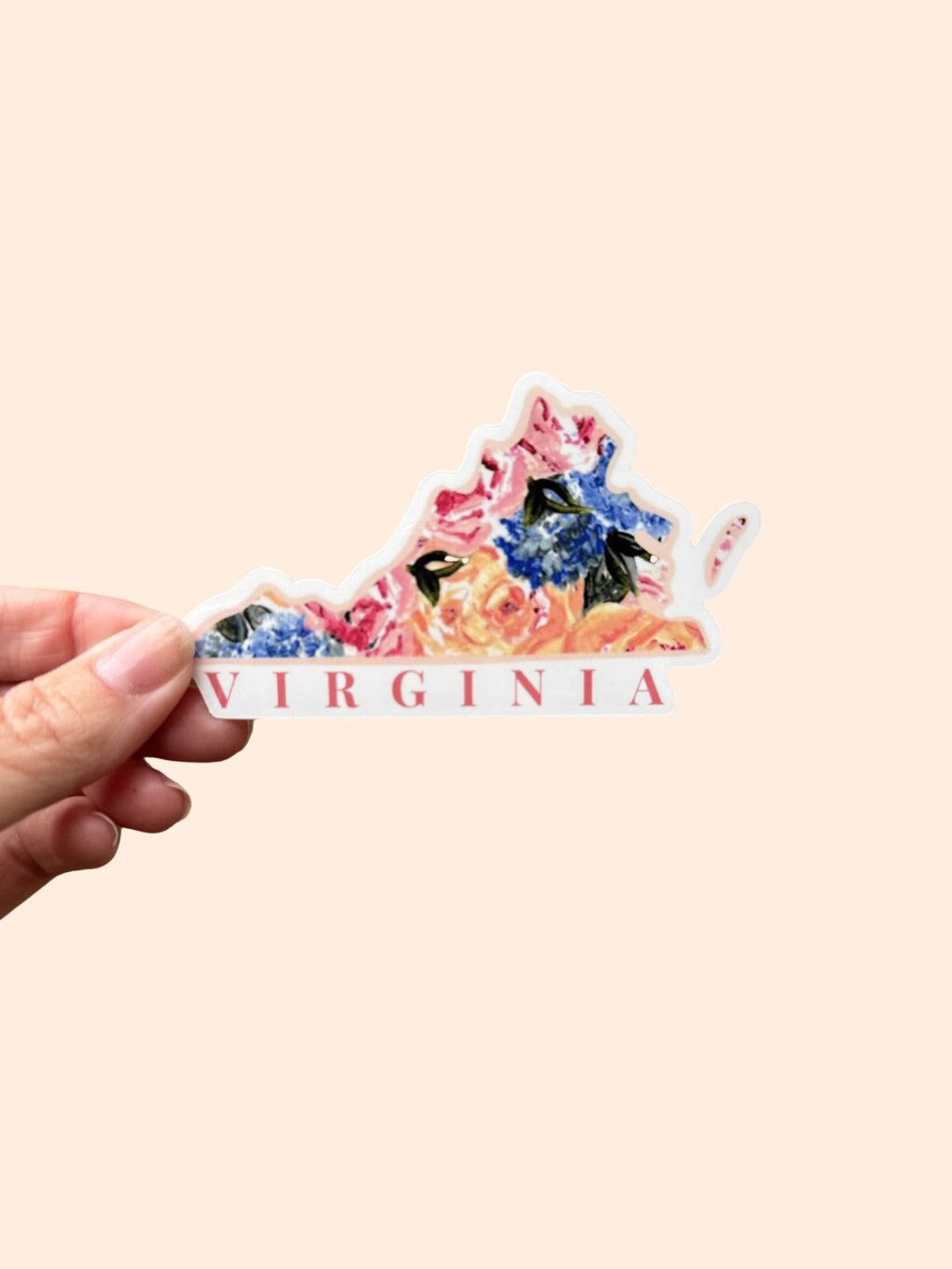 Virginia Flower Sticker - Etsy