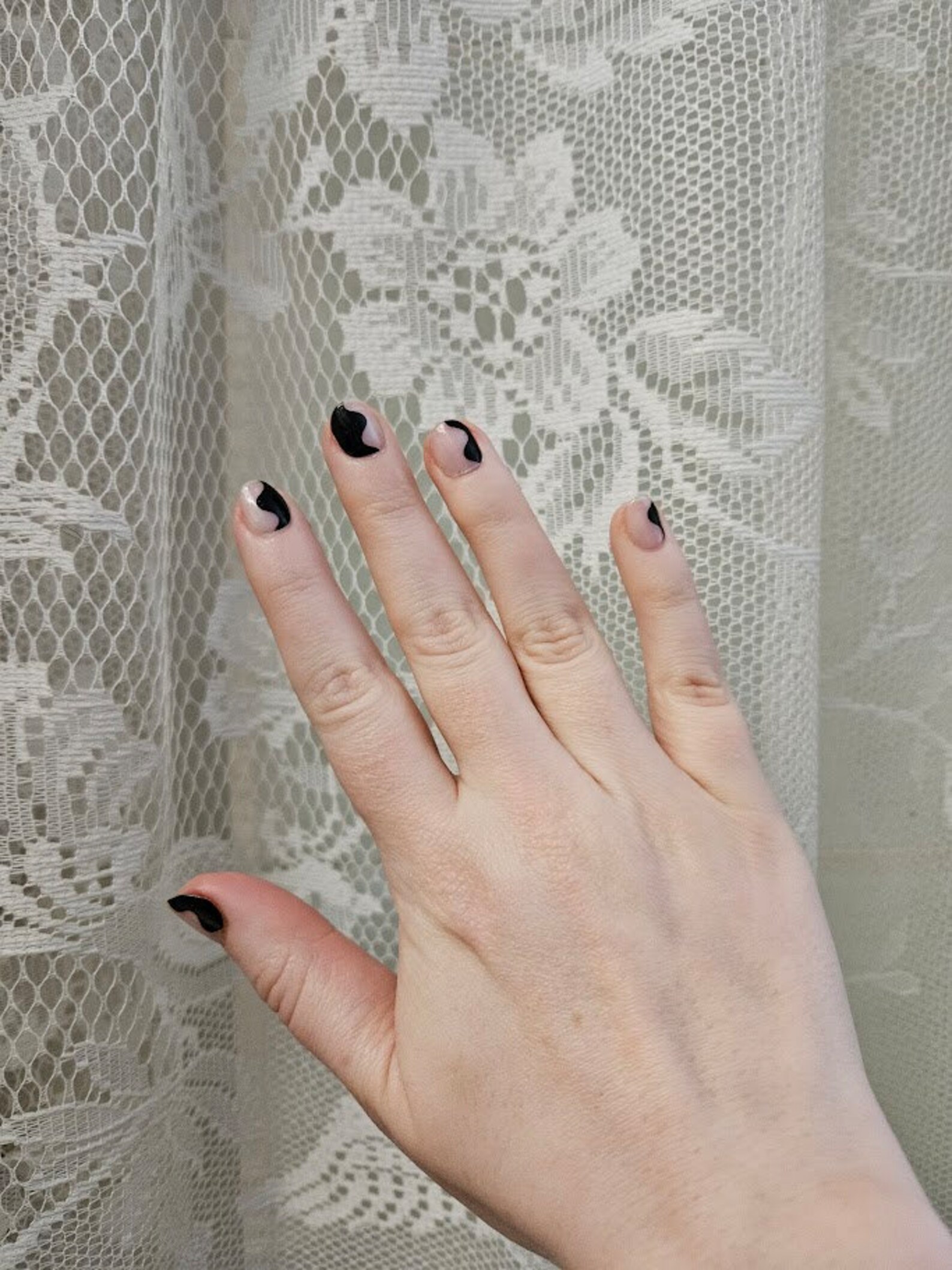 Black and White Abstract Overlay Nail Wraps Transparent Nail Stickers ...